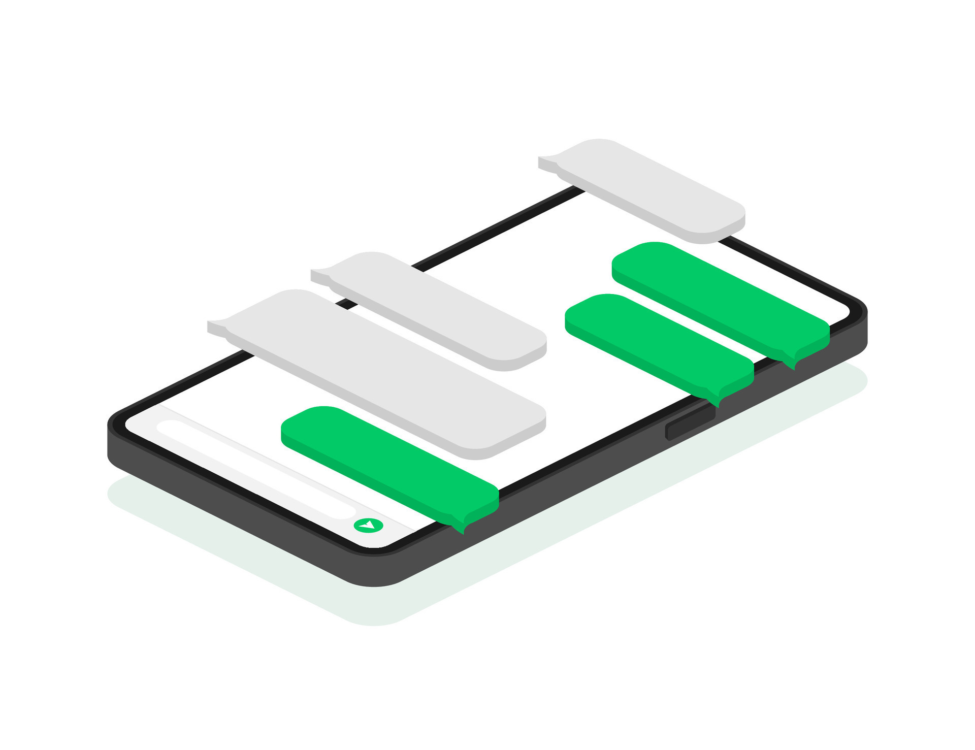 Flat Messages Bubbles. Chat interface. Message bubbles. 36731488 Vector ...