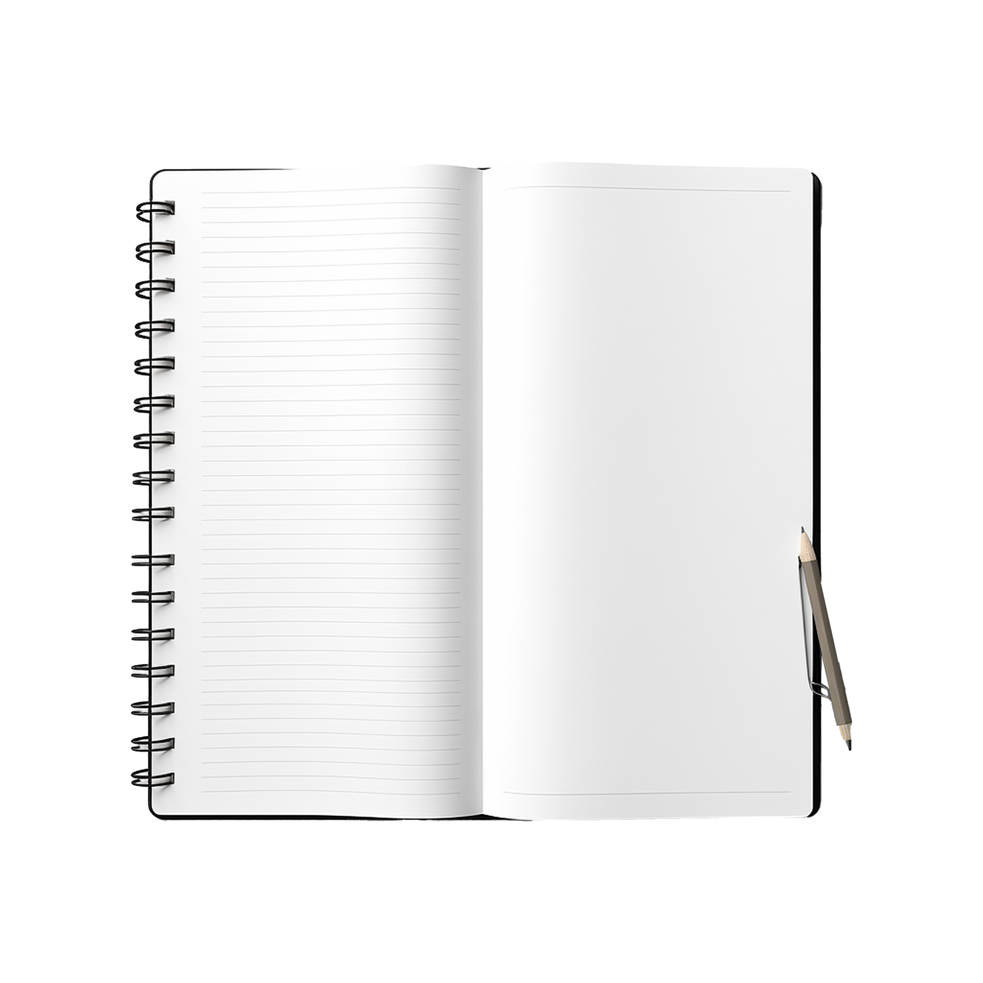 AI generated Open blank notebook isolated on transparent background ...