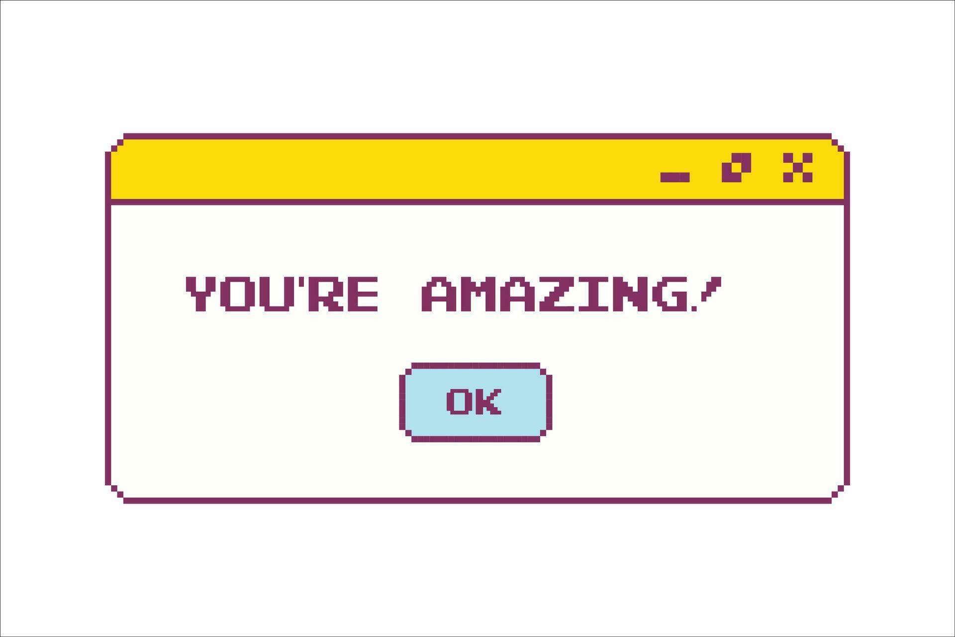 window y2k interface Retro browser computer pastel desktop with message box and popup user ...