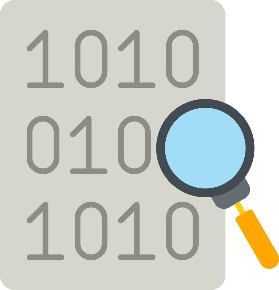 Code Search Flat Icon 36756056 Vector Art at Vecteezy