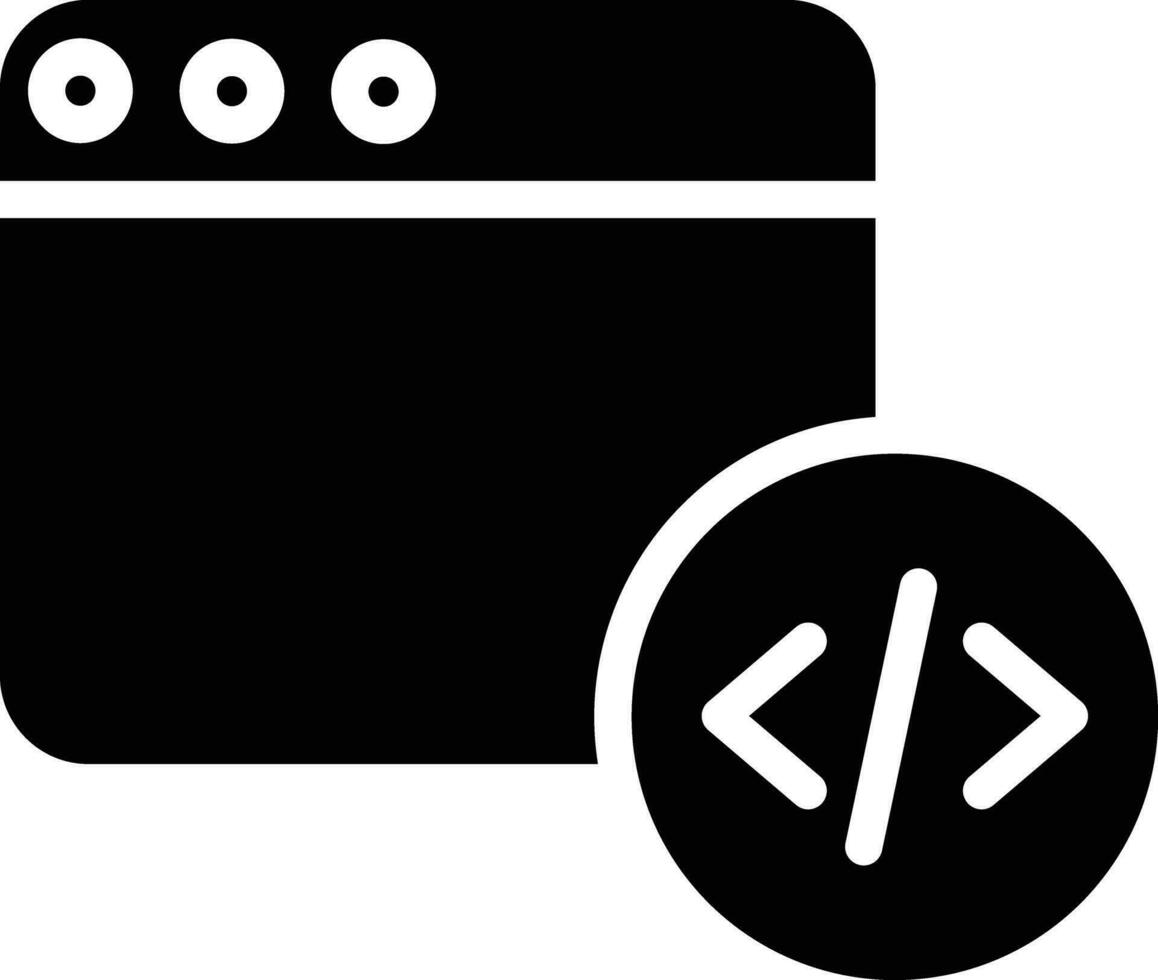 website programming solid and glyph vector illustration 36766570 Vector ...