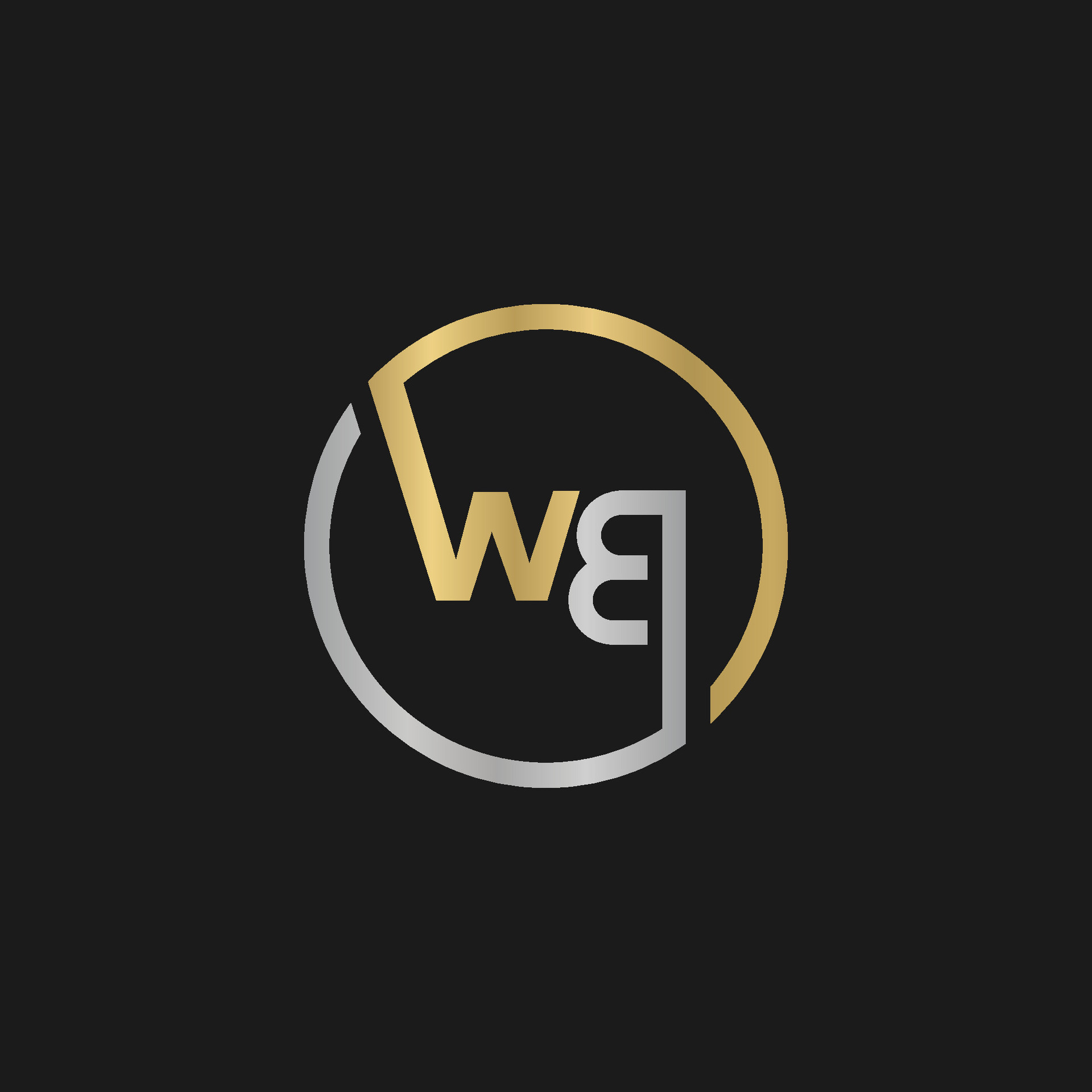 Alphabet Initials logo BW, WB, W and B 36767947 Vector Art at Vecteezy