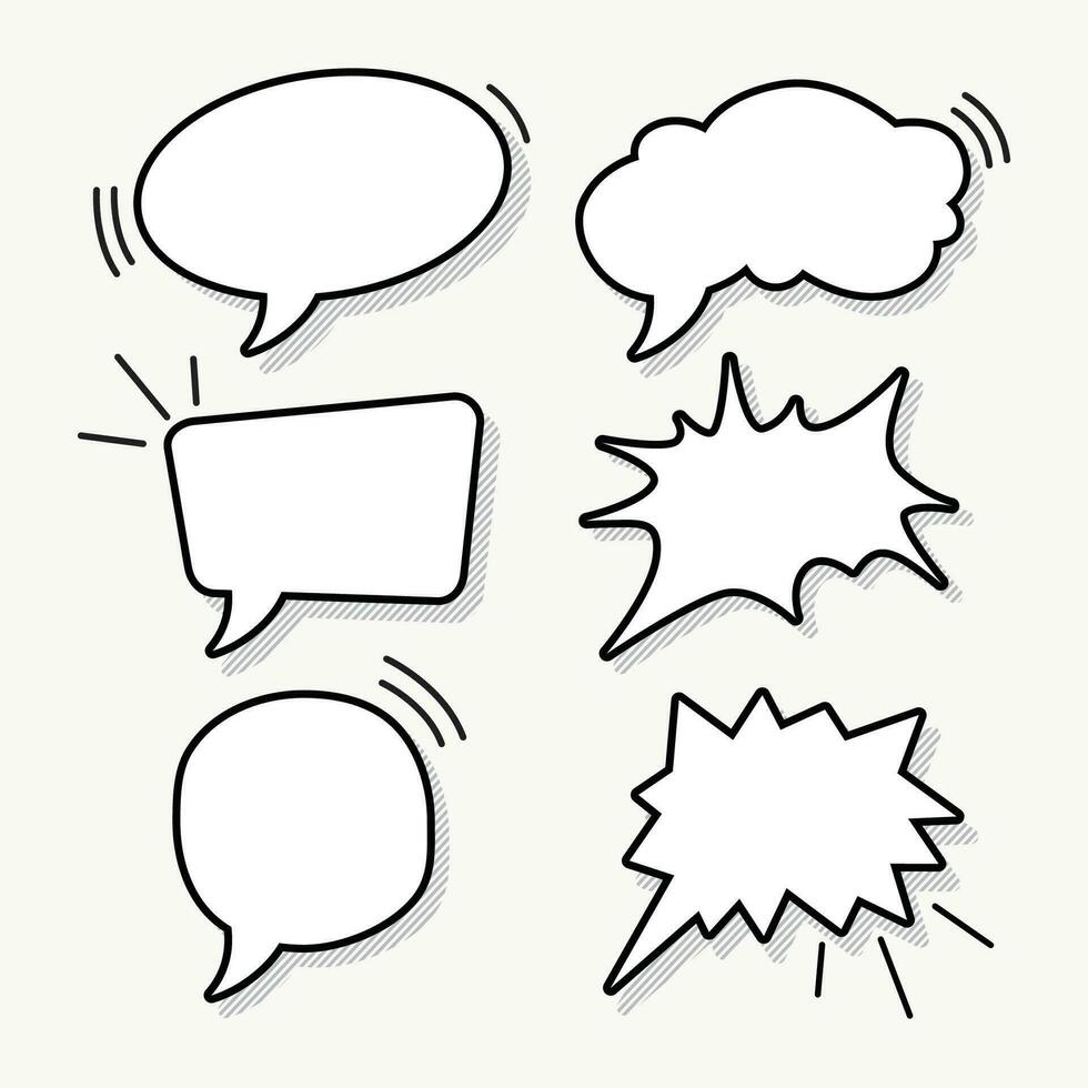 Speech bubble templates on white background 36770641 Vector Art at Vecteezy