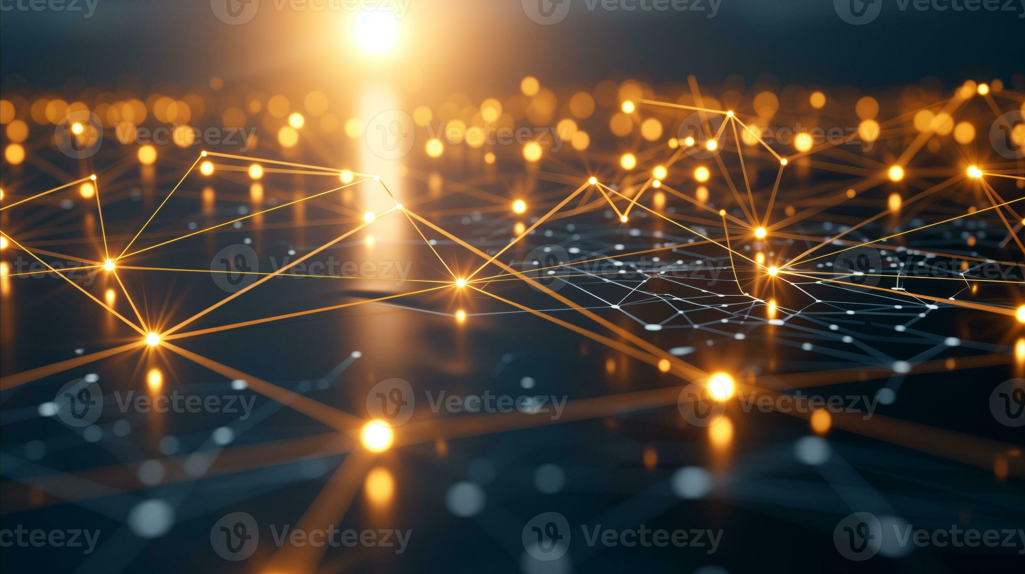 AI generated An abstract image of a network of network lights. 36775934 ...