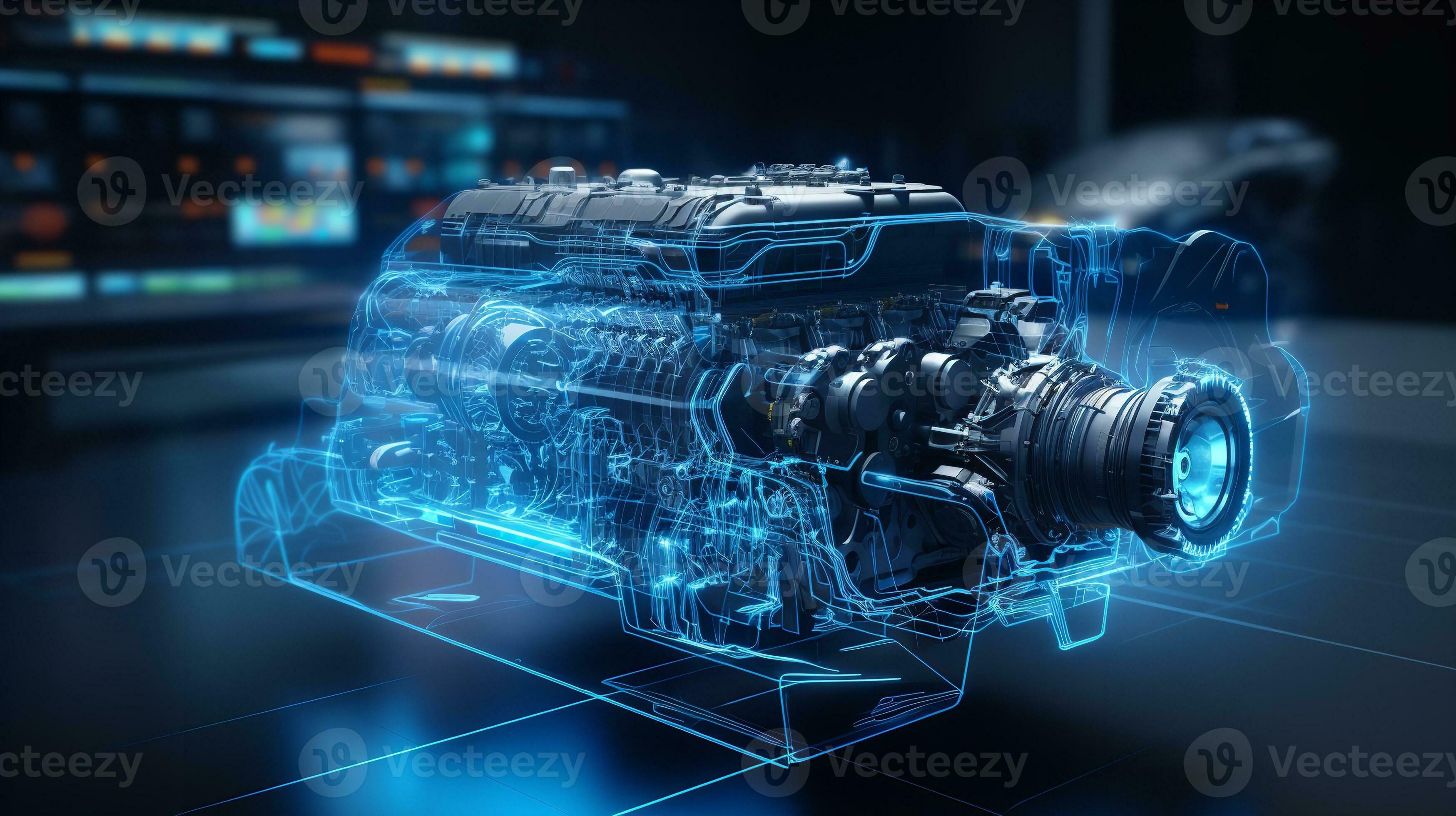 AI generated Digital Twin AI Simulation Technology AI Generated ...