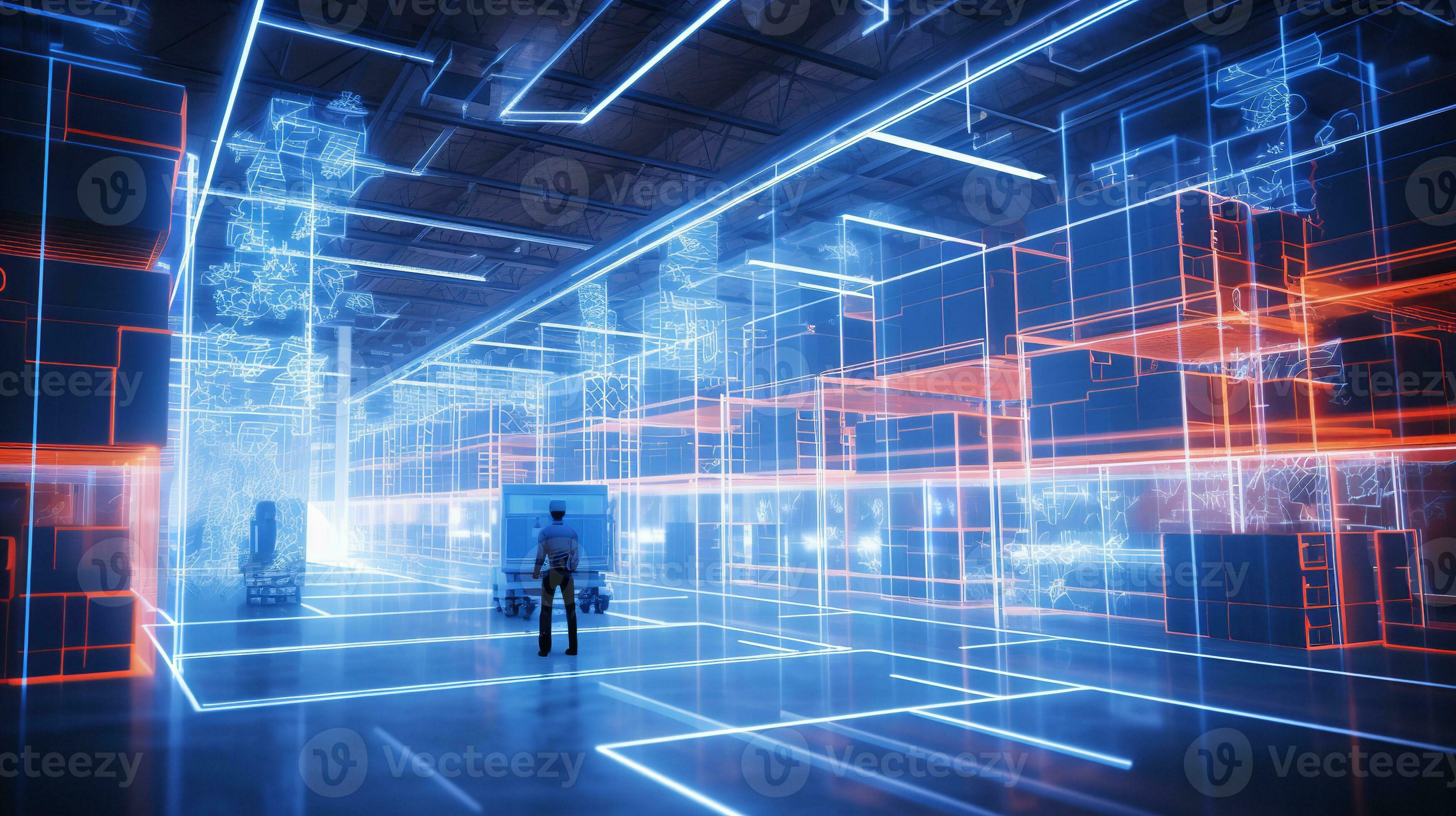 AI generated Digital Twin AI Simulation Technology AI Generated ...