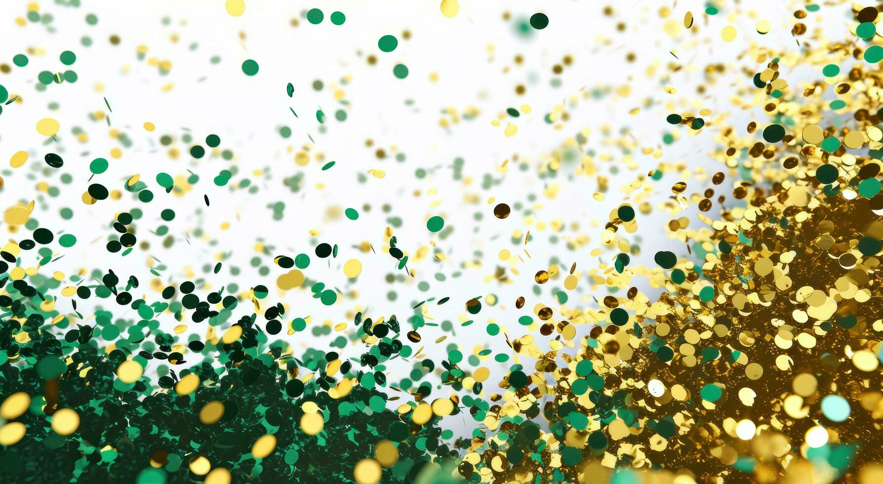 AI generated gold and green confetti confetti frame flat decoration 36801374 Stock Photo at Vecteezy