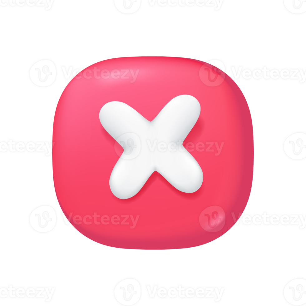 wrong check mark Choosing to decide on something Accept and reject buttons. 3d illustration ...