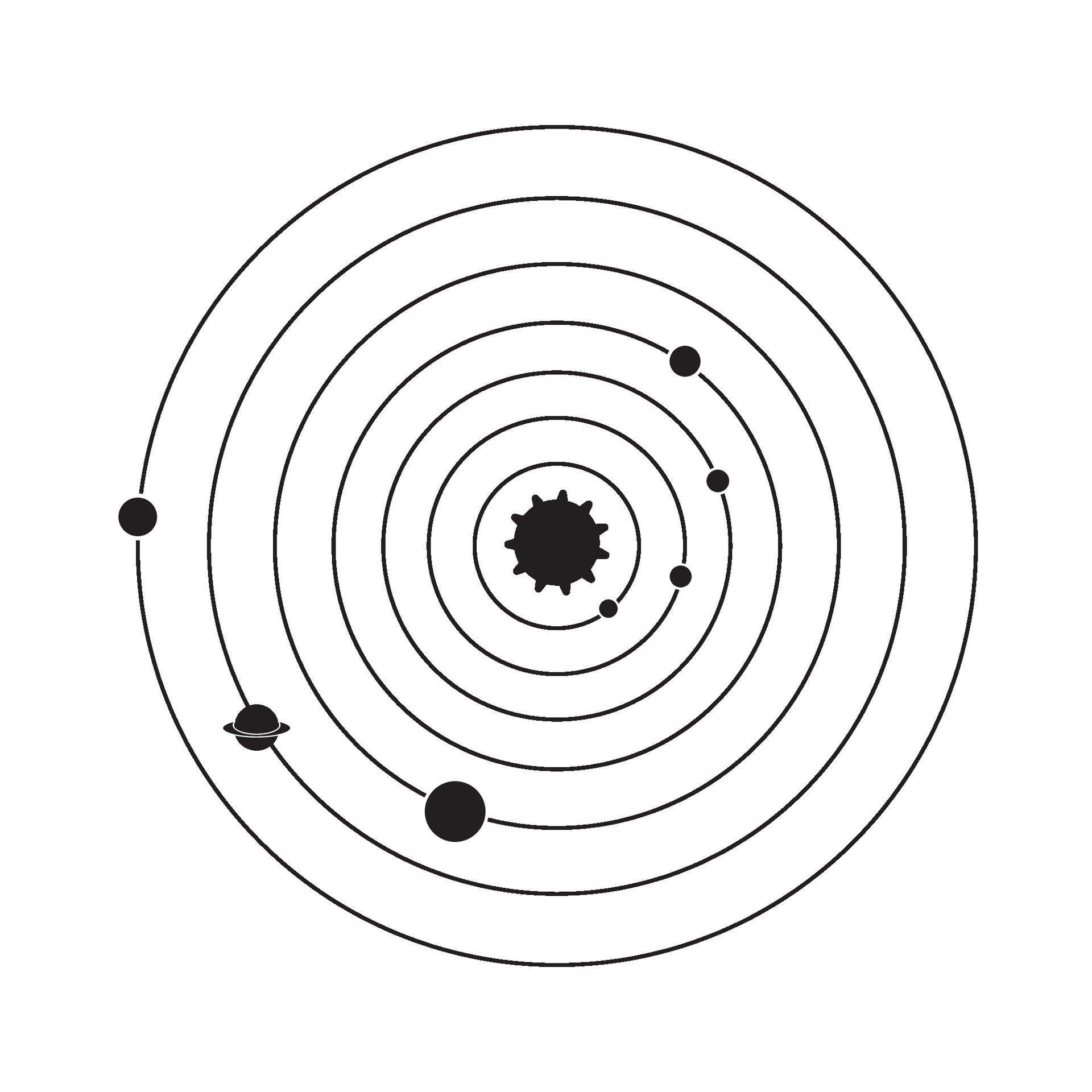 solar system icon logo vector design template 36876196 Vector Art at ...