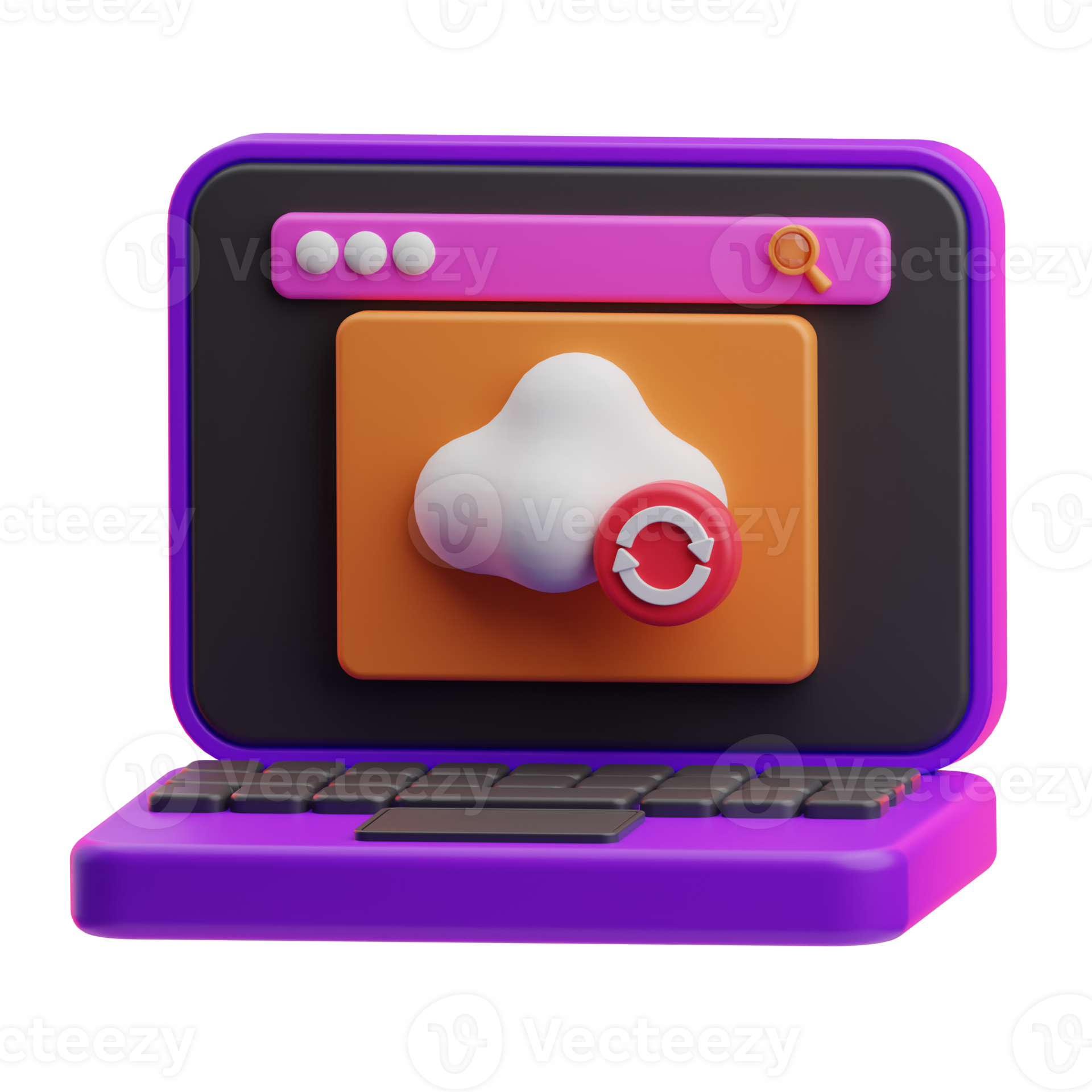 Coding Cloud Computing Illustration 3d 36876782 Png
