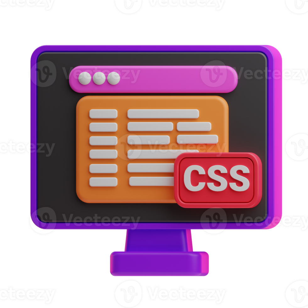 Coding Css Illustration 3d 36876783 Png