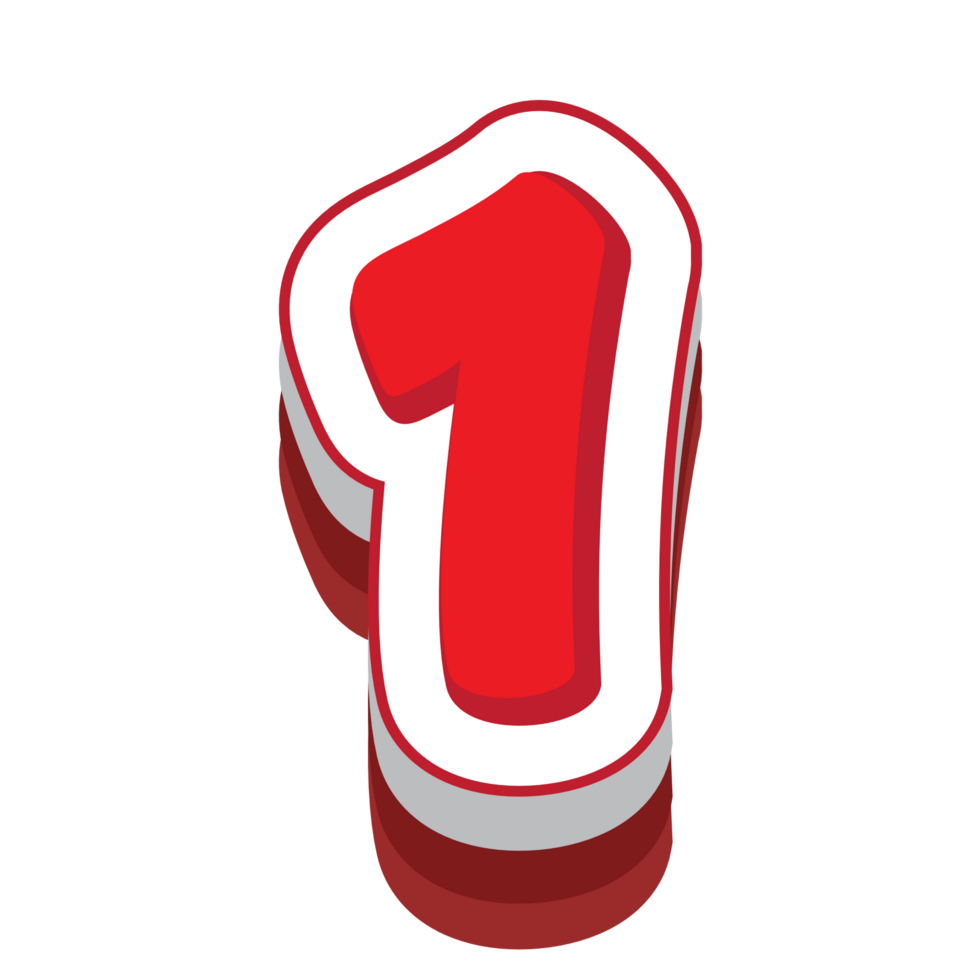 number 1 red cartoon text effect 36877660 PNG number 1 red cartoon text effect 36877660 PNG