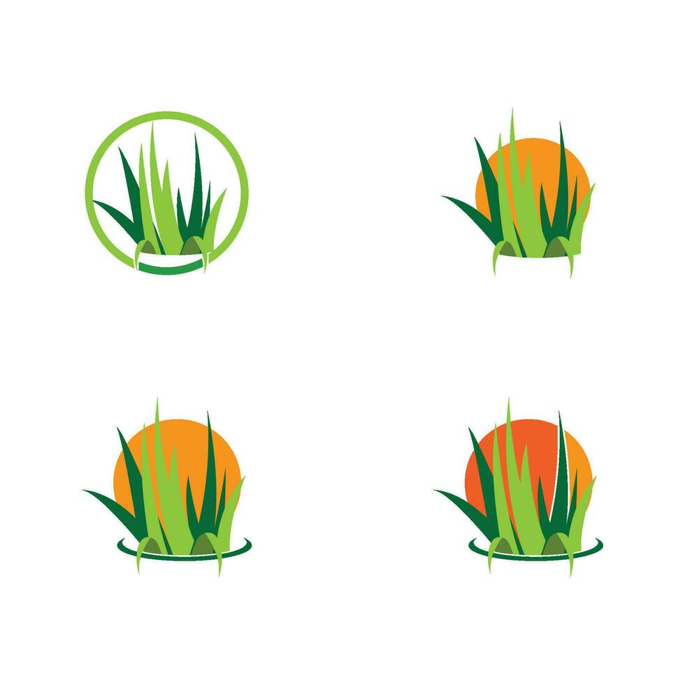 Grass Logo Vector Template 36882807 Vector Art At Vecteezy