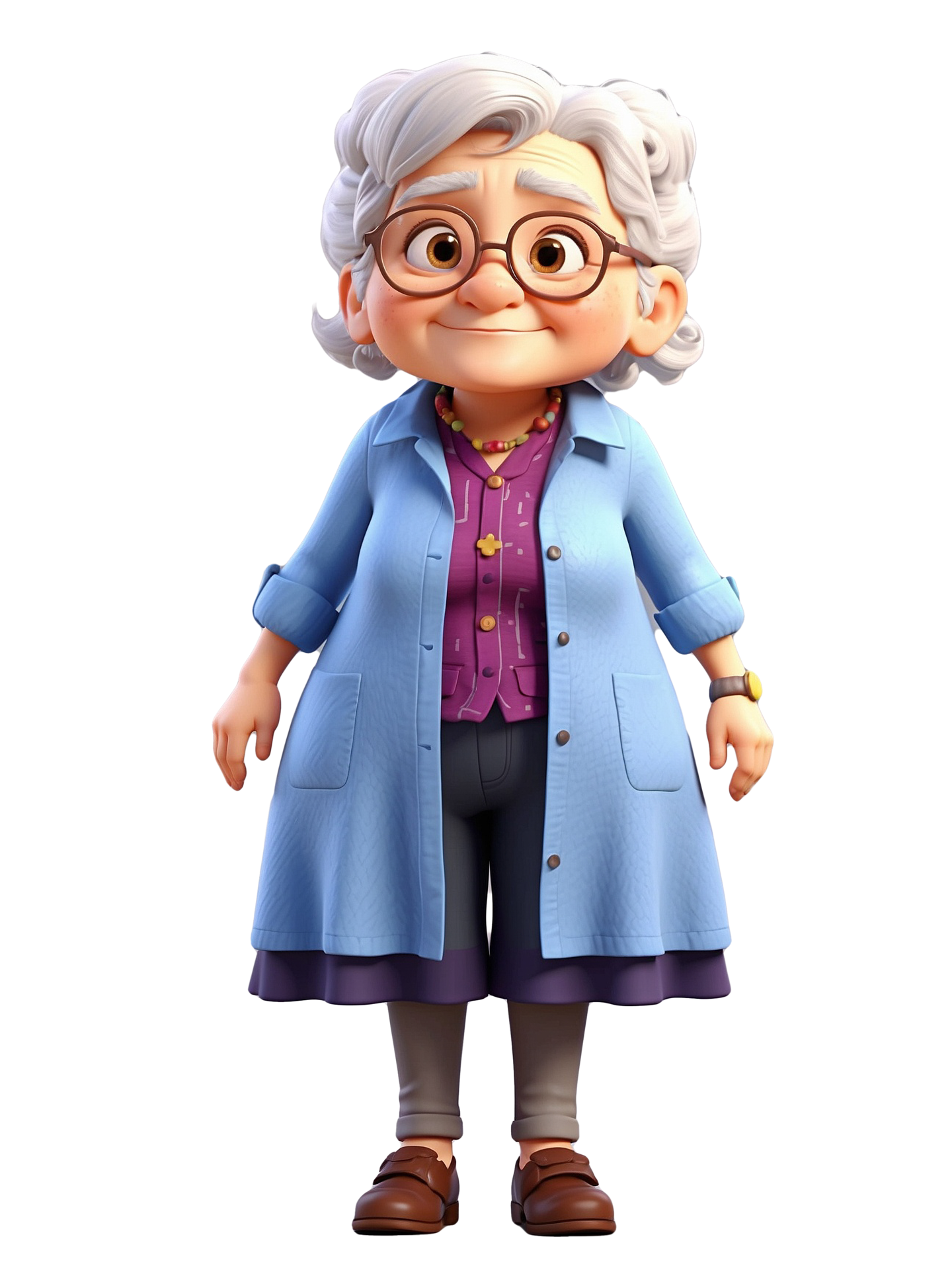 AI generated Grandmother cartoon 3d illustration character transparent ... AI generated Grandmother cartoon 3d illustration character transparent ...