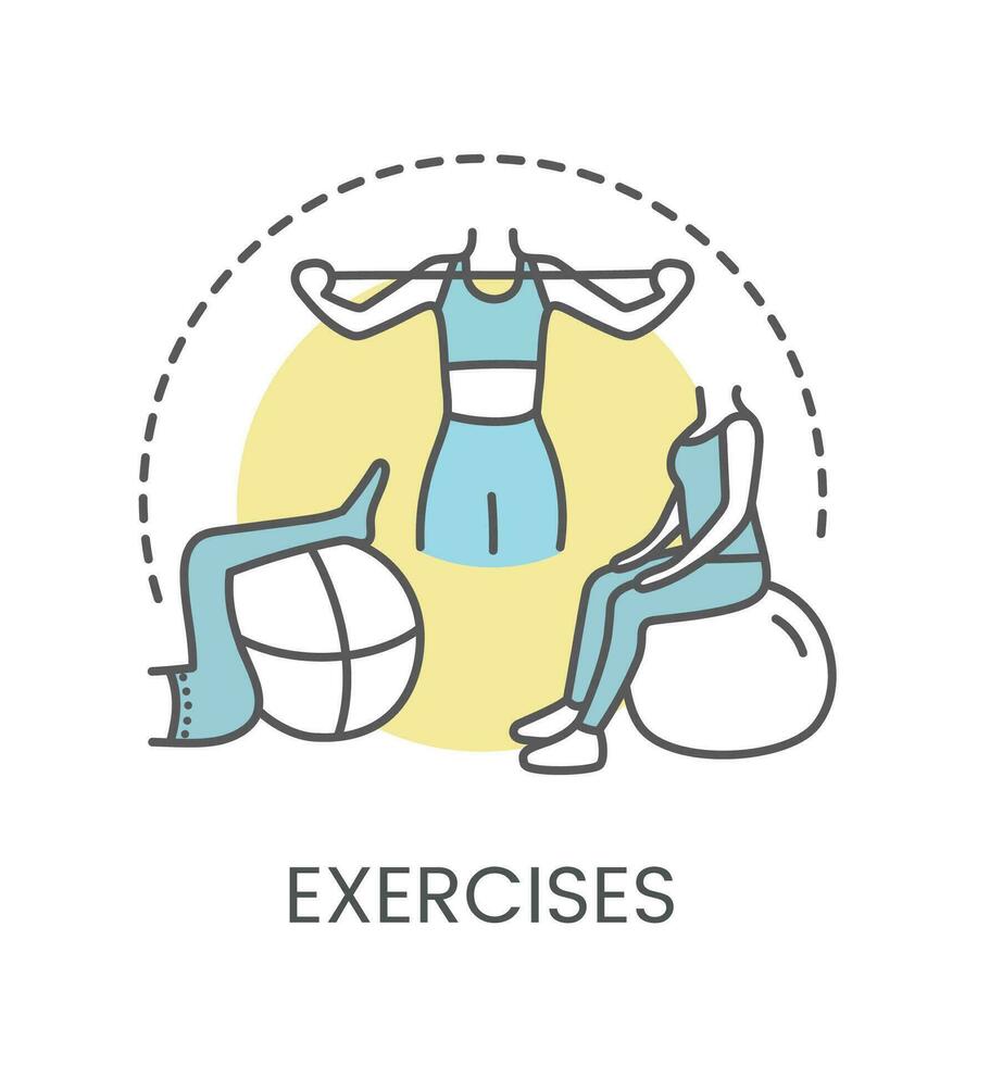 Vector linear icon with exercises 36888275 Vector Art at Vecteezy