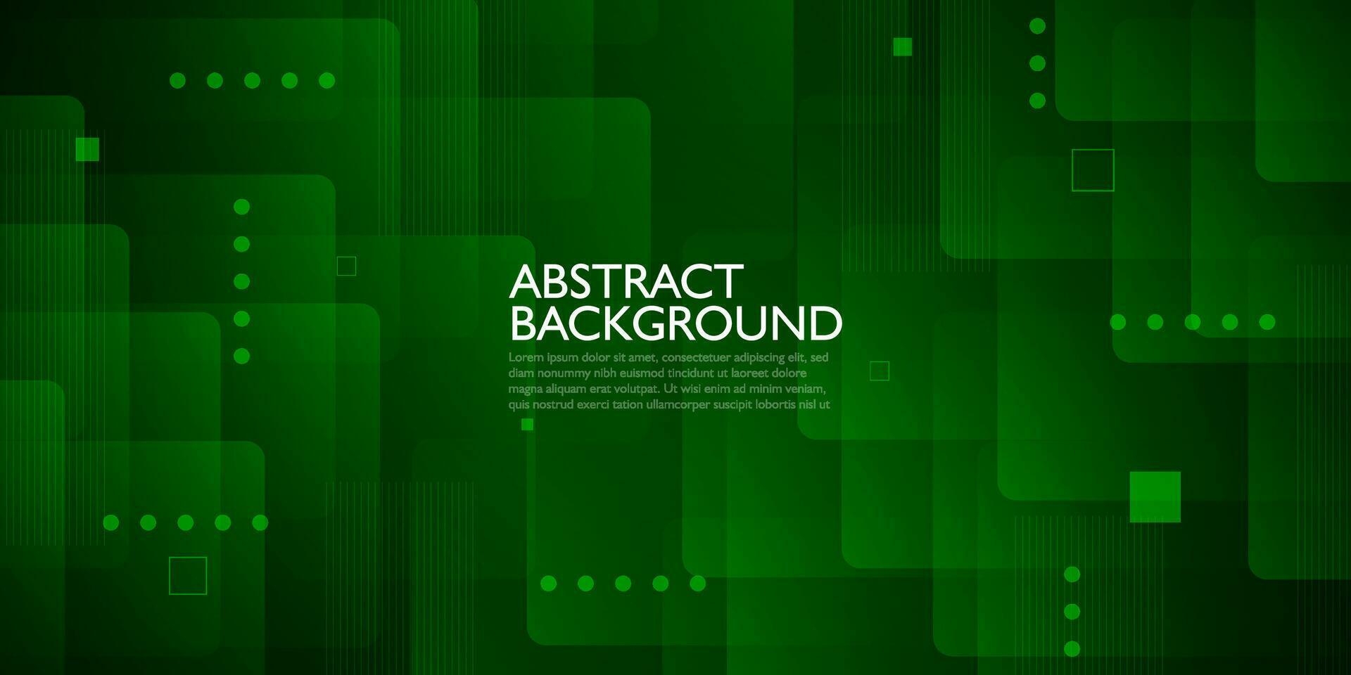 Abstract dark green overlap square background template vector with ...