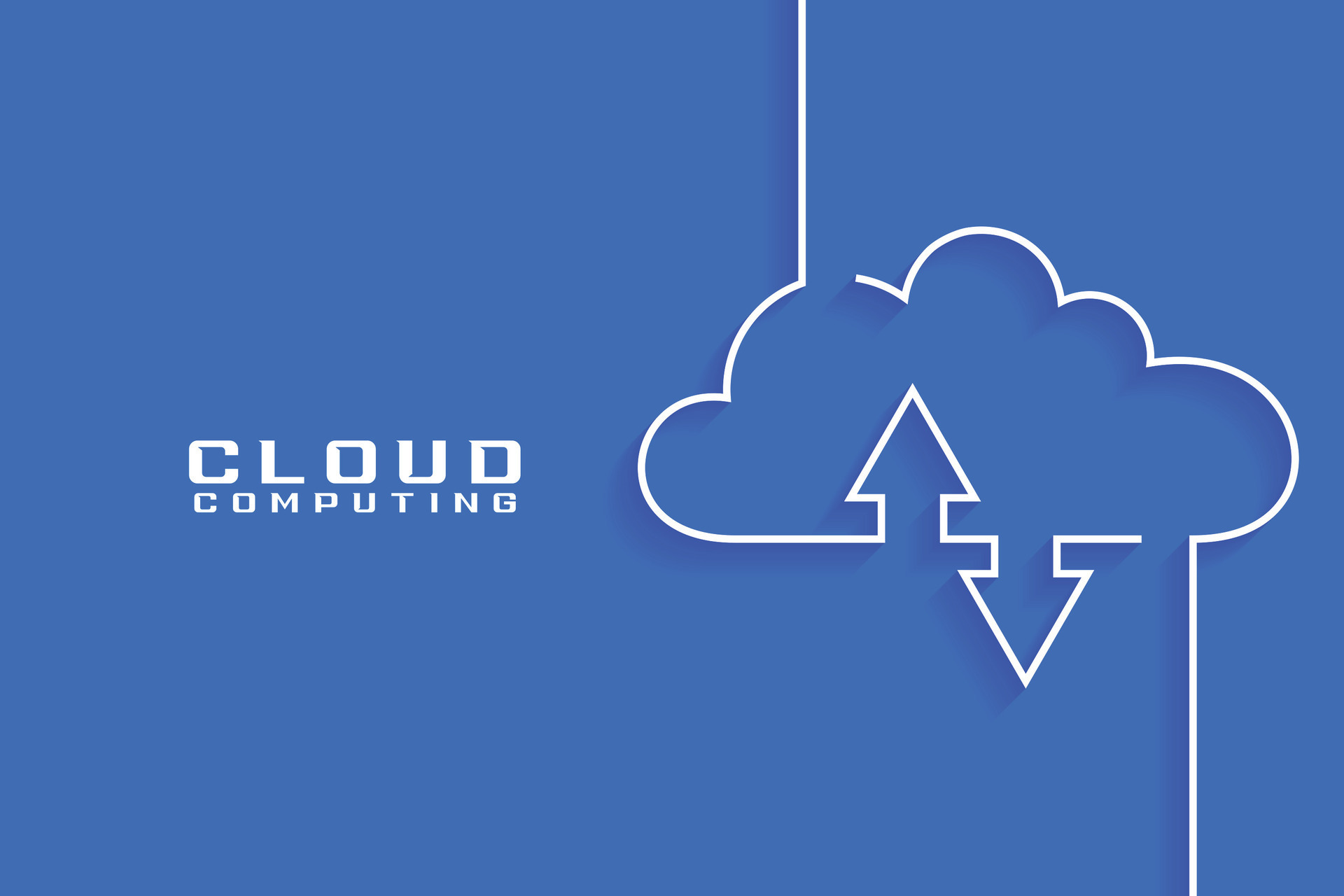 cloud computing concept visualization in line style 36890741 Vector Art ...