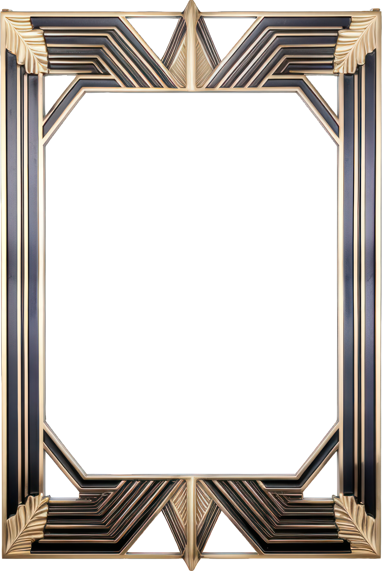 AI generated Art deco photo frame mockup 36891406 PNG