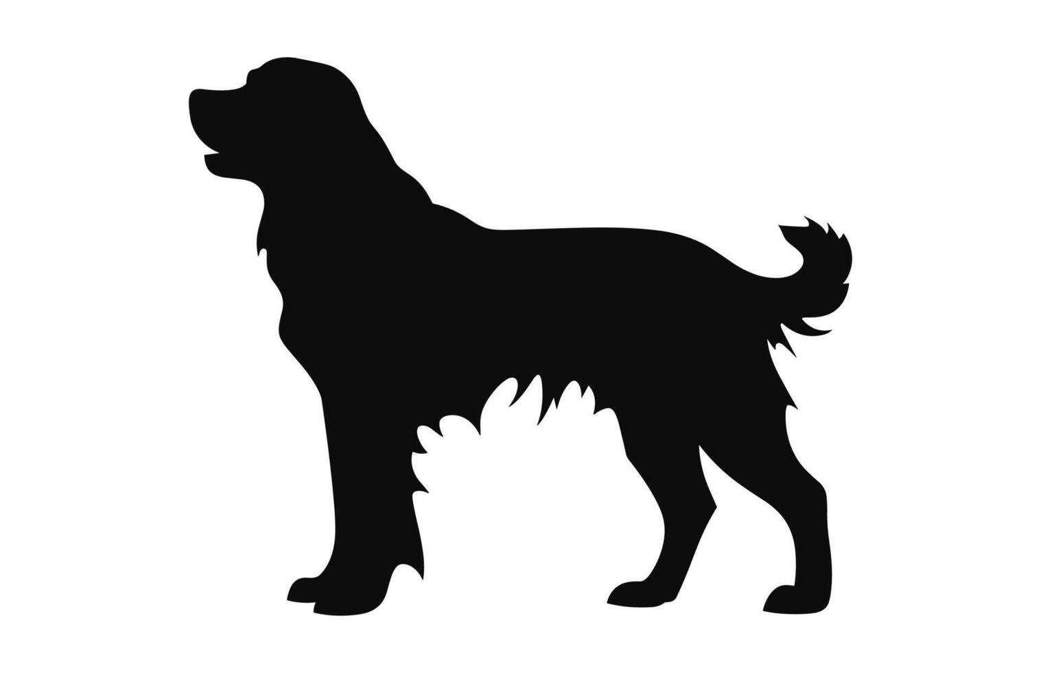 Saint Bernard Dog vector black Silhouette free 36892781 Vector Art at ...