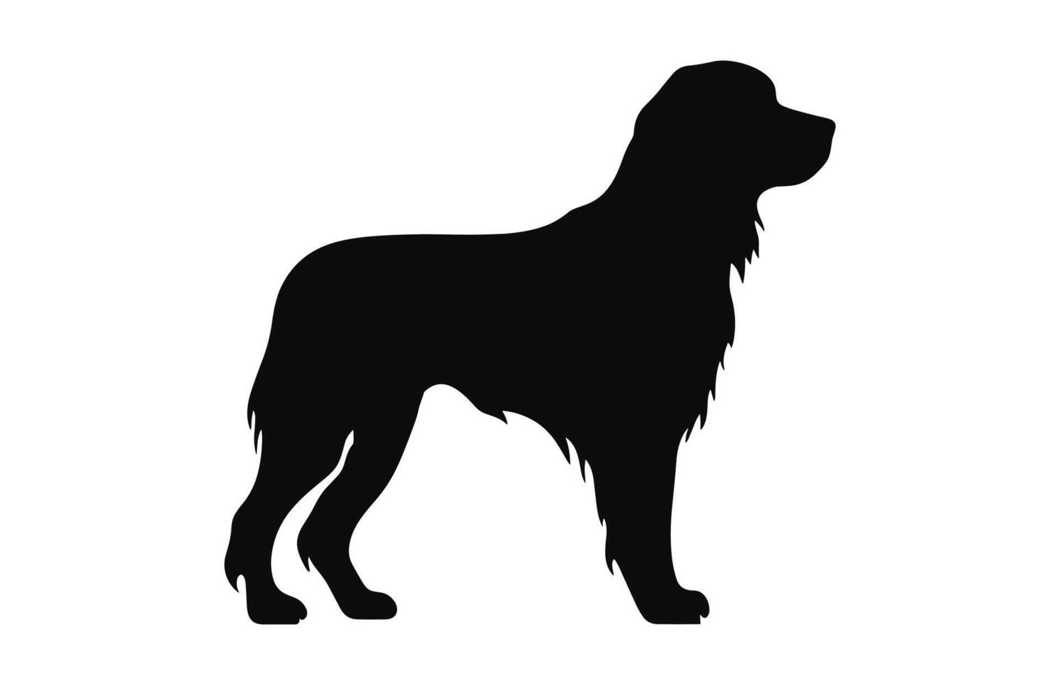 Saint Bernard Dog vector black Silhouette free 36892788 Vector Art at ...