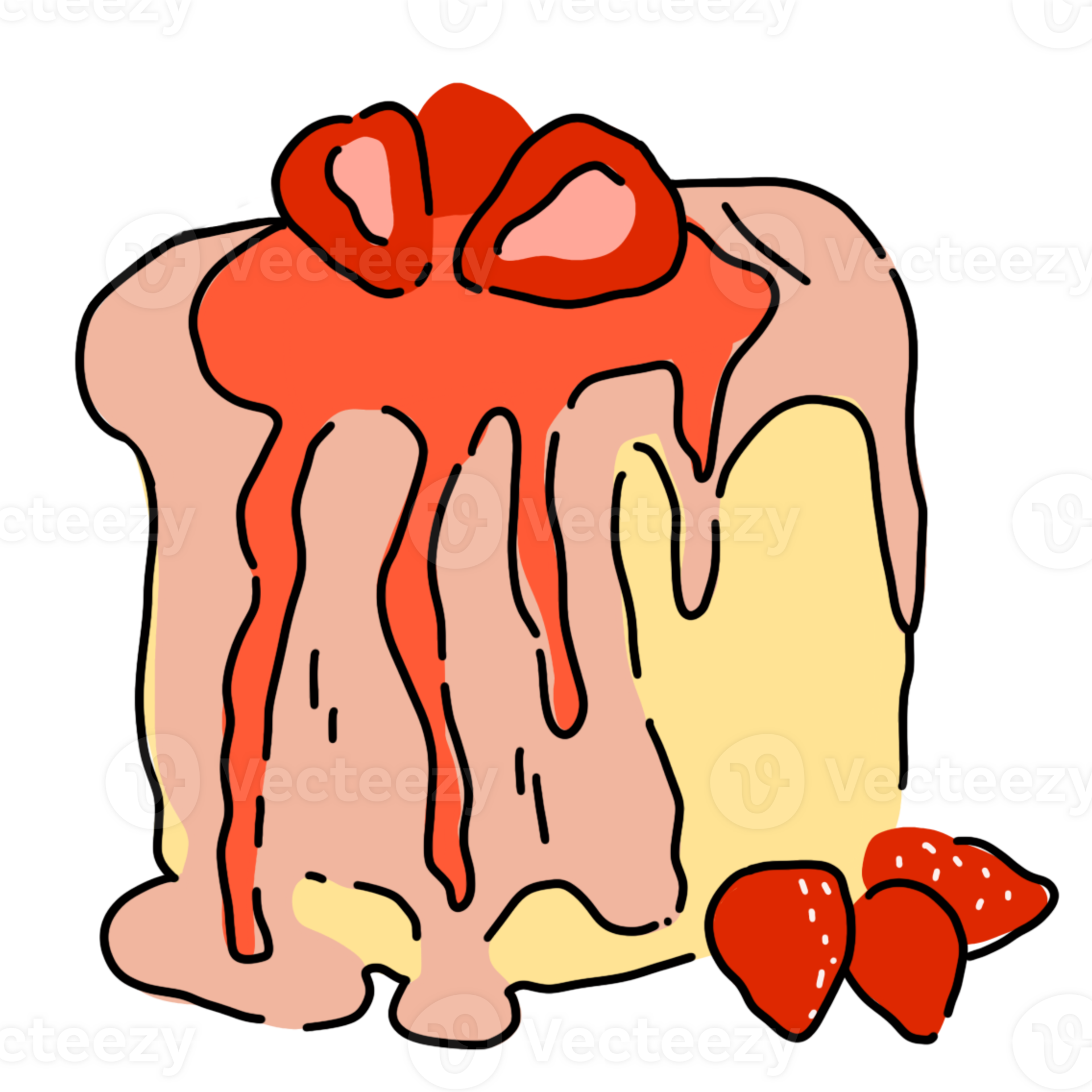 Strawberry Cake Illustration 36893311 Png