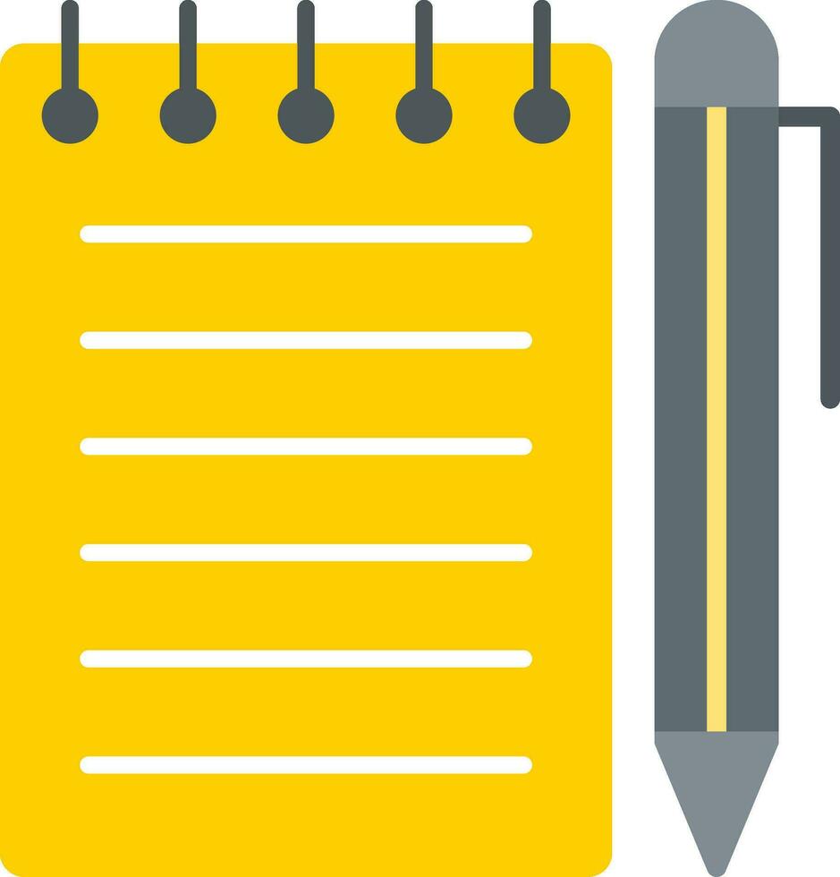 Notebook Flat Icon 36895212 Vector Art at Vecteezy