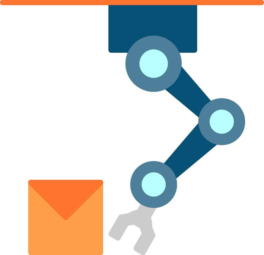 Industrial Robot Flat Icon 36895340 Vector Art at Vecteezy