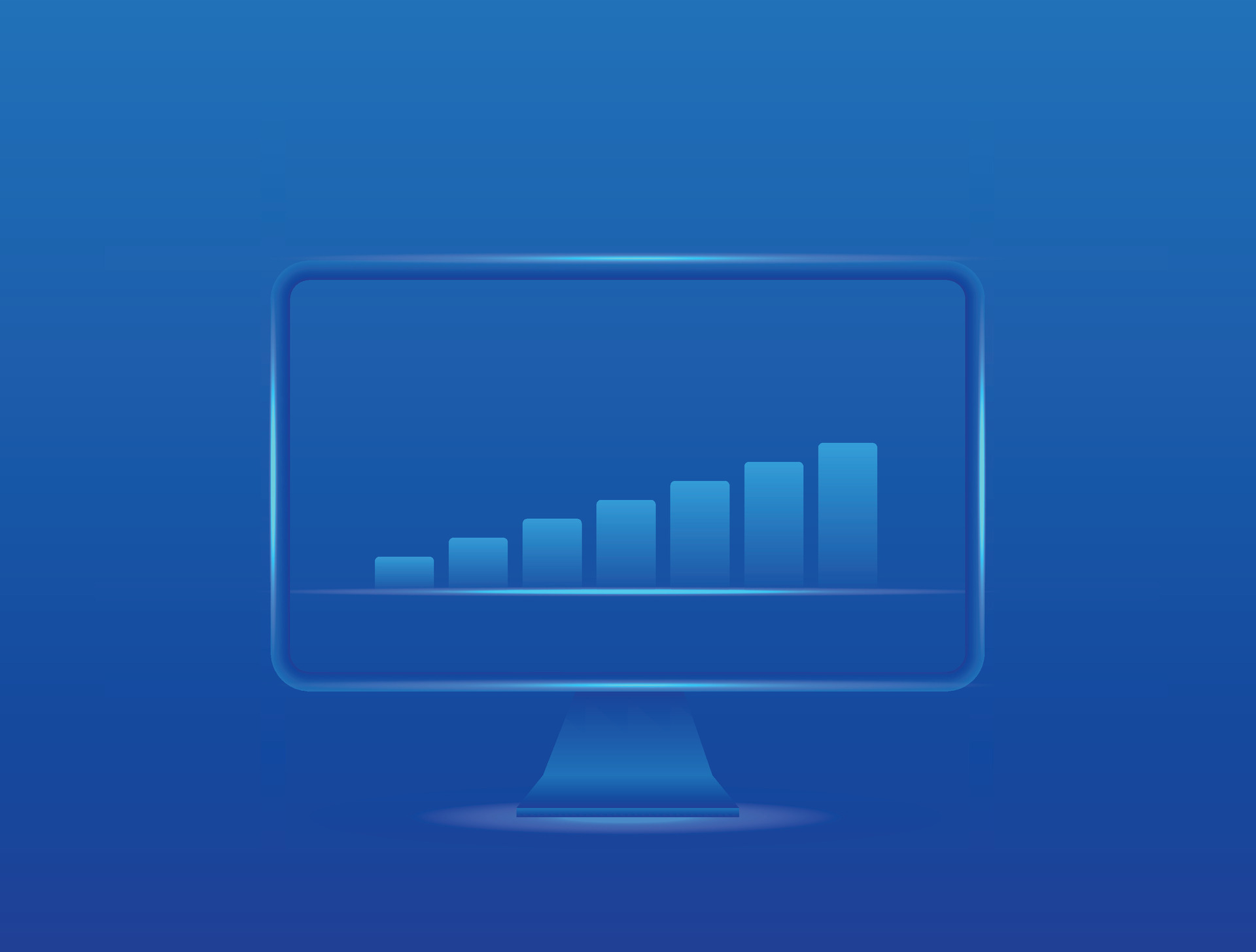 Computer monitor with a bar chart on it 36895751 Vector Art at Vecteezy