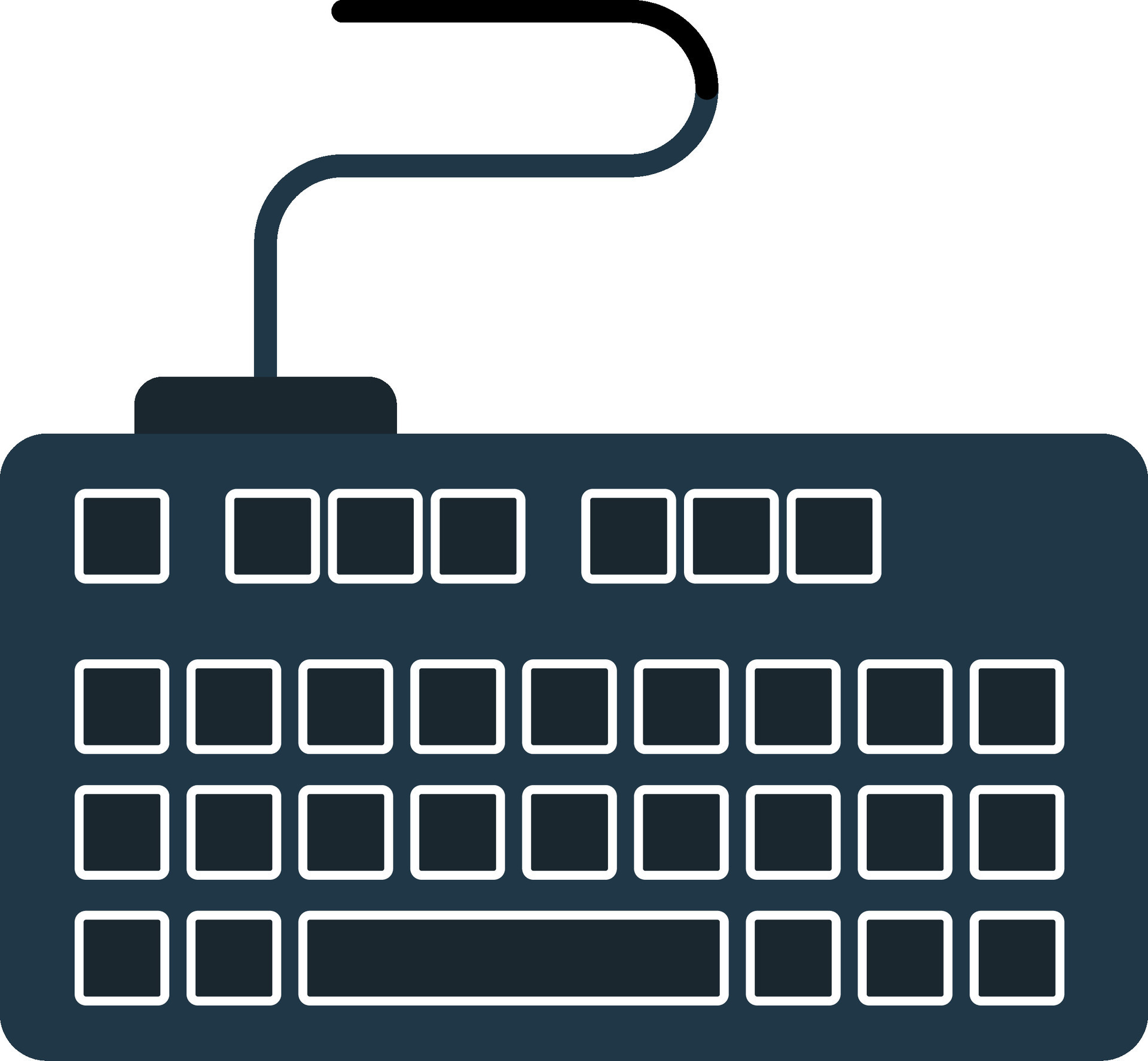 Keyboard Flat Icon 36898504 Vector Art at Vecteezy