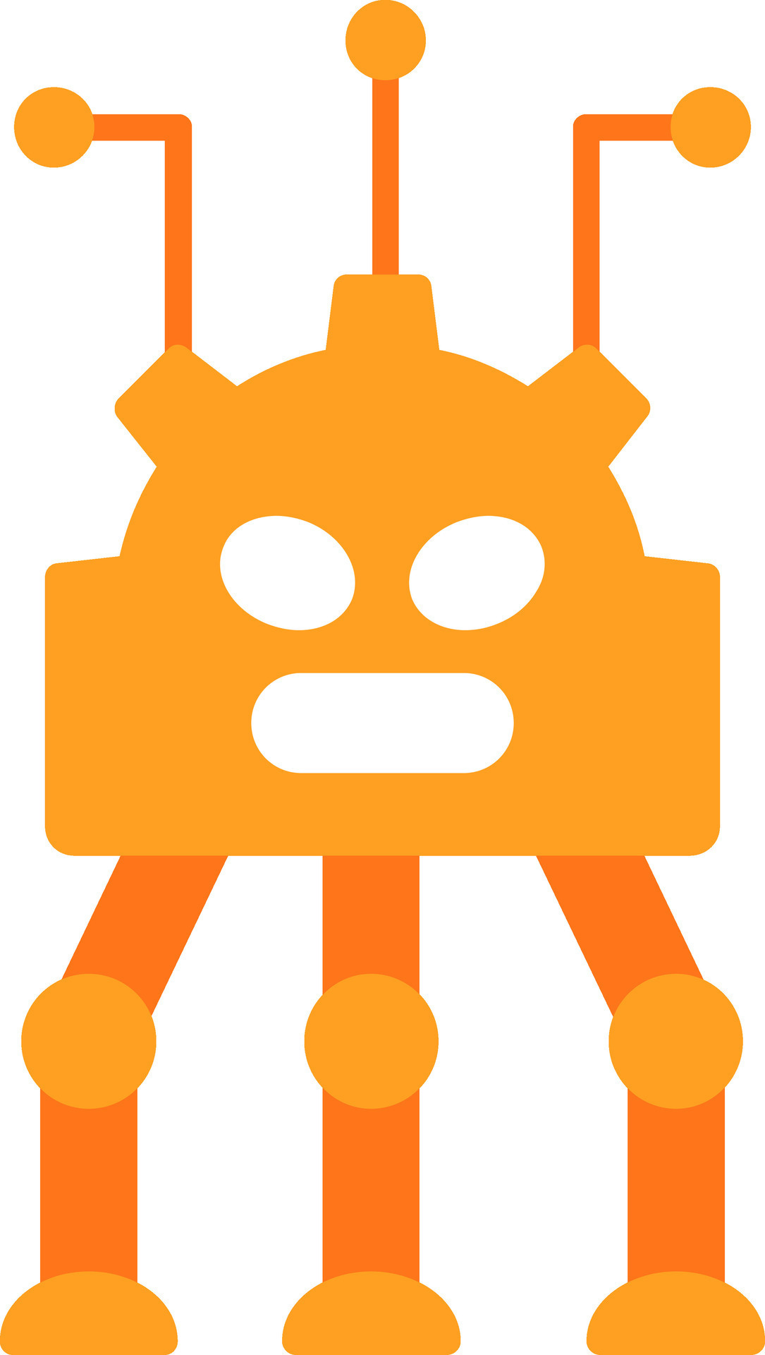 Robotics Flat Icon 36898852 Vector Art at Vecteezy