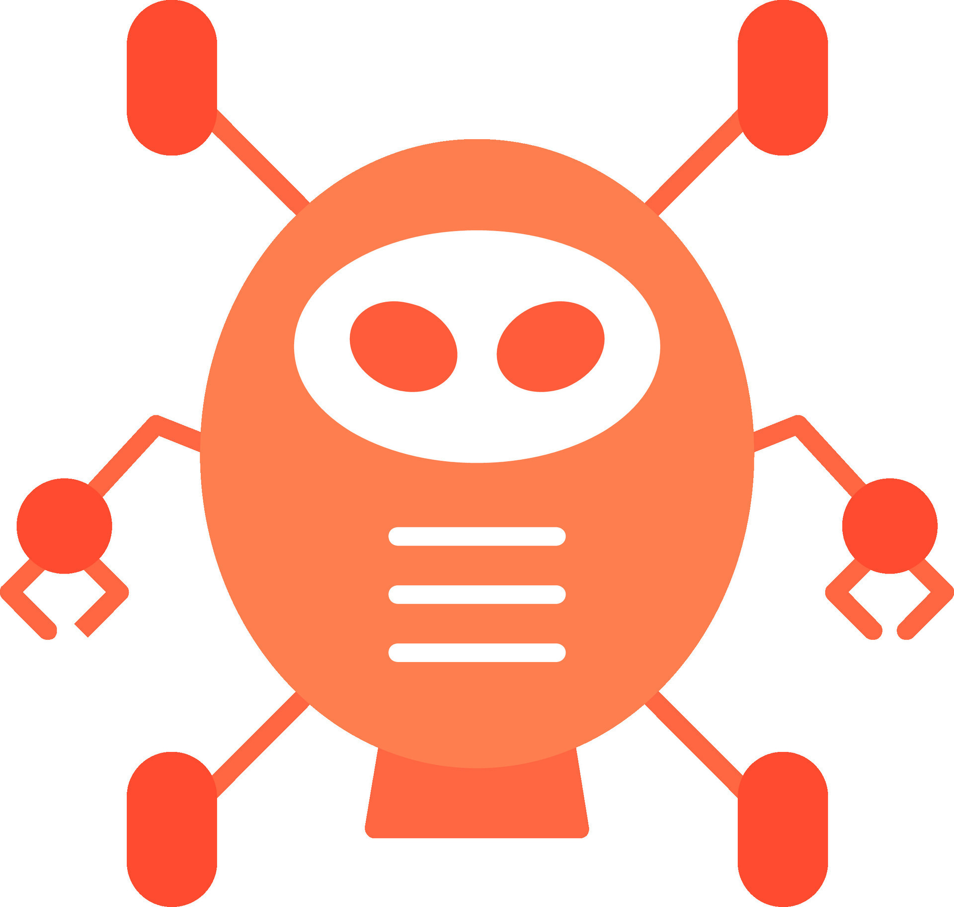 Robotics Flat Icon 36898853 Vector Art at Vecteezy