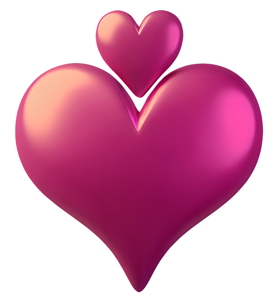 3d Illustration Two Hearts 36900032 Png