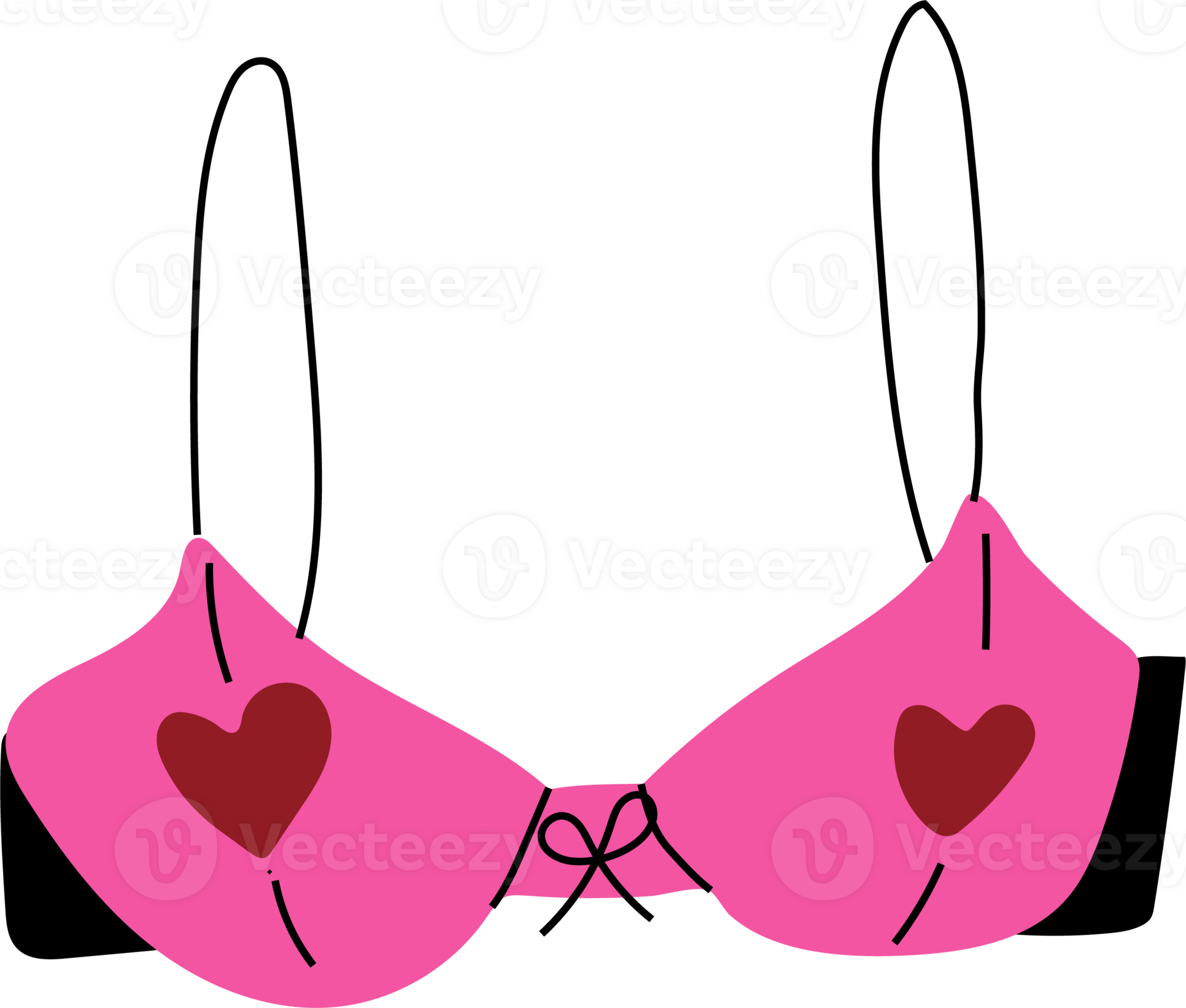 Red Bra Concept Valentines Day 36900856 Png