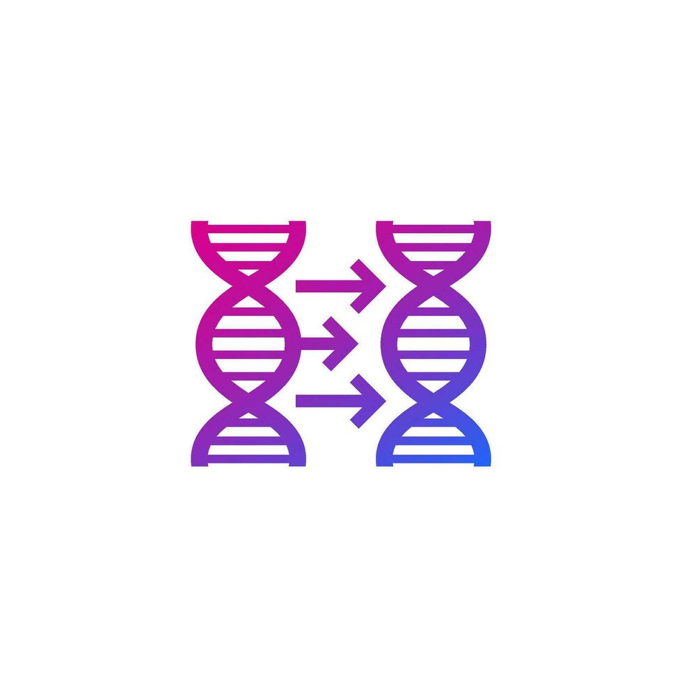Dna Replication Genetics Icon On White 36901023 Vector Art At Vecteezy