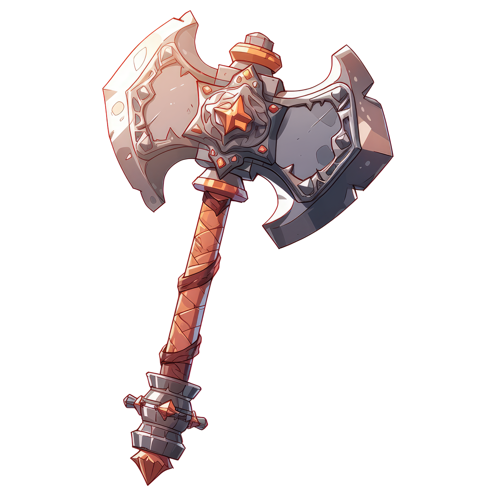 Ai Generated 2d Axe Weapon Game Asset Design 36901792 Png