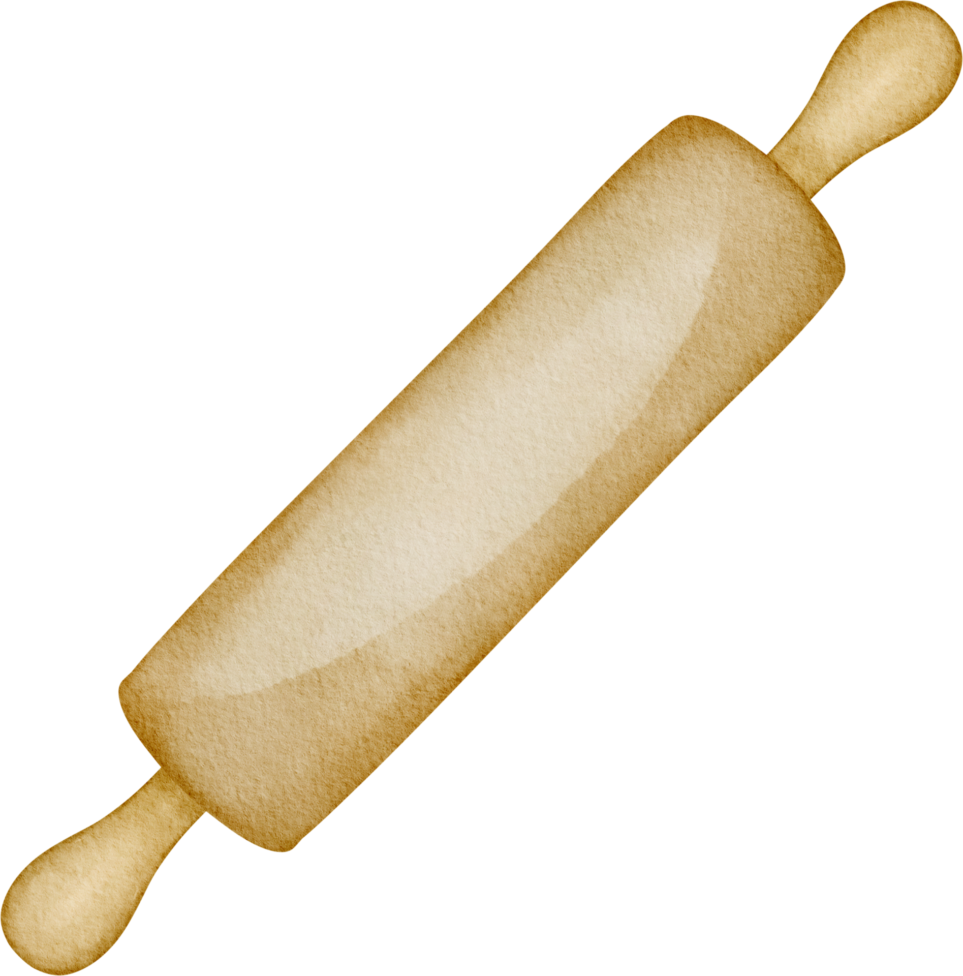 watercolor rolling pin kitchen clip art 36906243 PNG