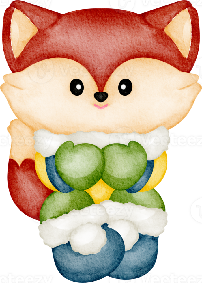 Cute Fox Watercolor 36906443 Png