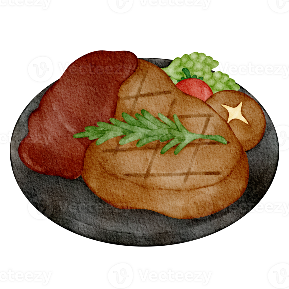 Watercolor Beef Steak 36908009 Png