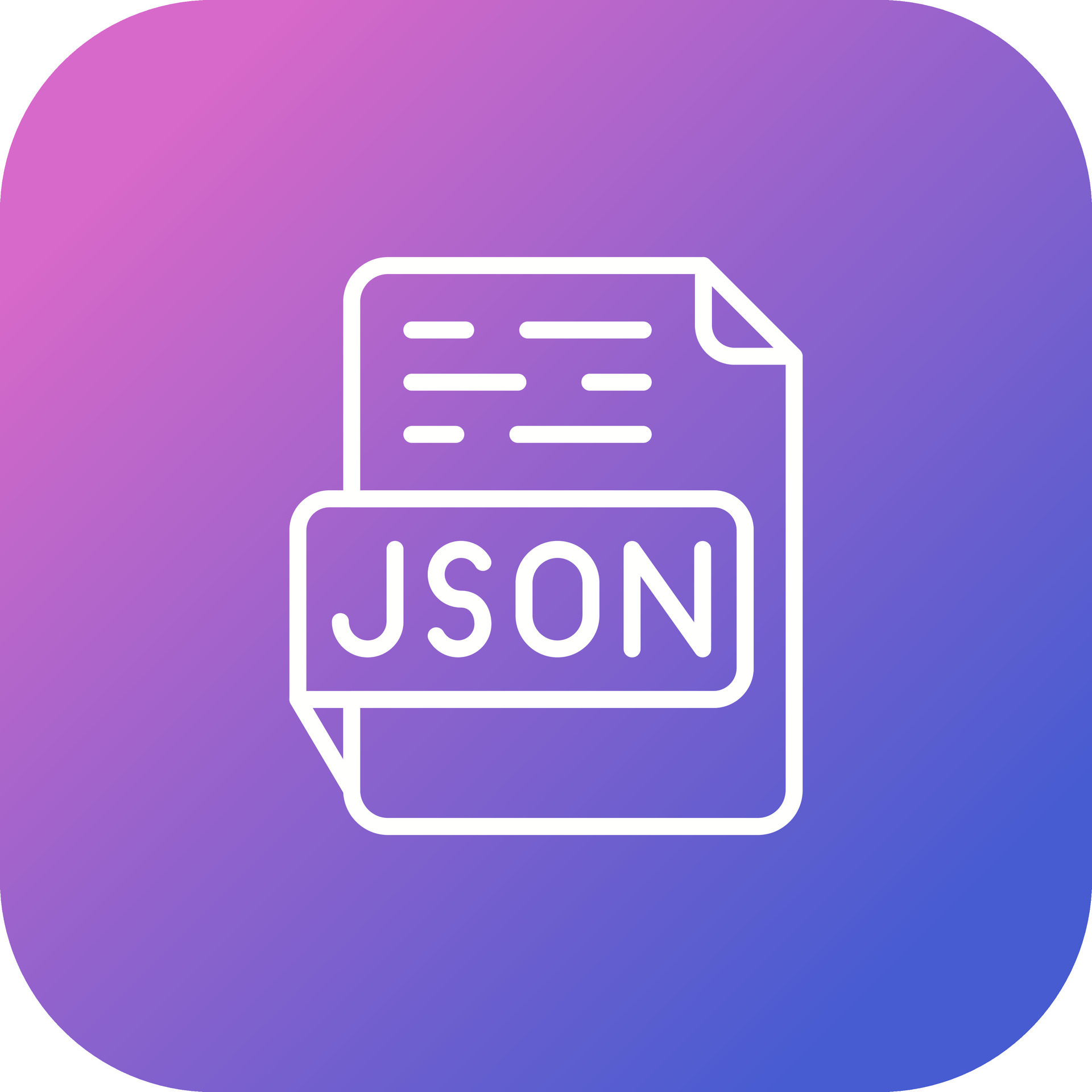 JSON Vector Icon 36910278 Vector Art at Vecteezy