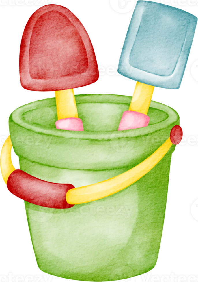 watercolor sand bucket clip art 36911642 PNG