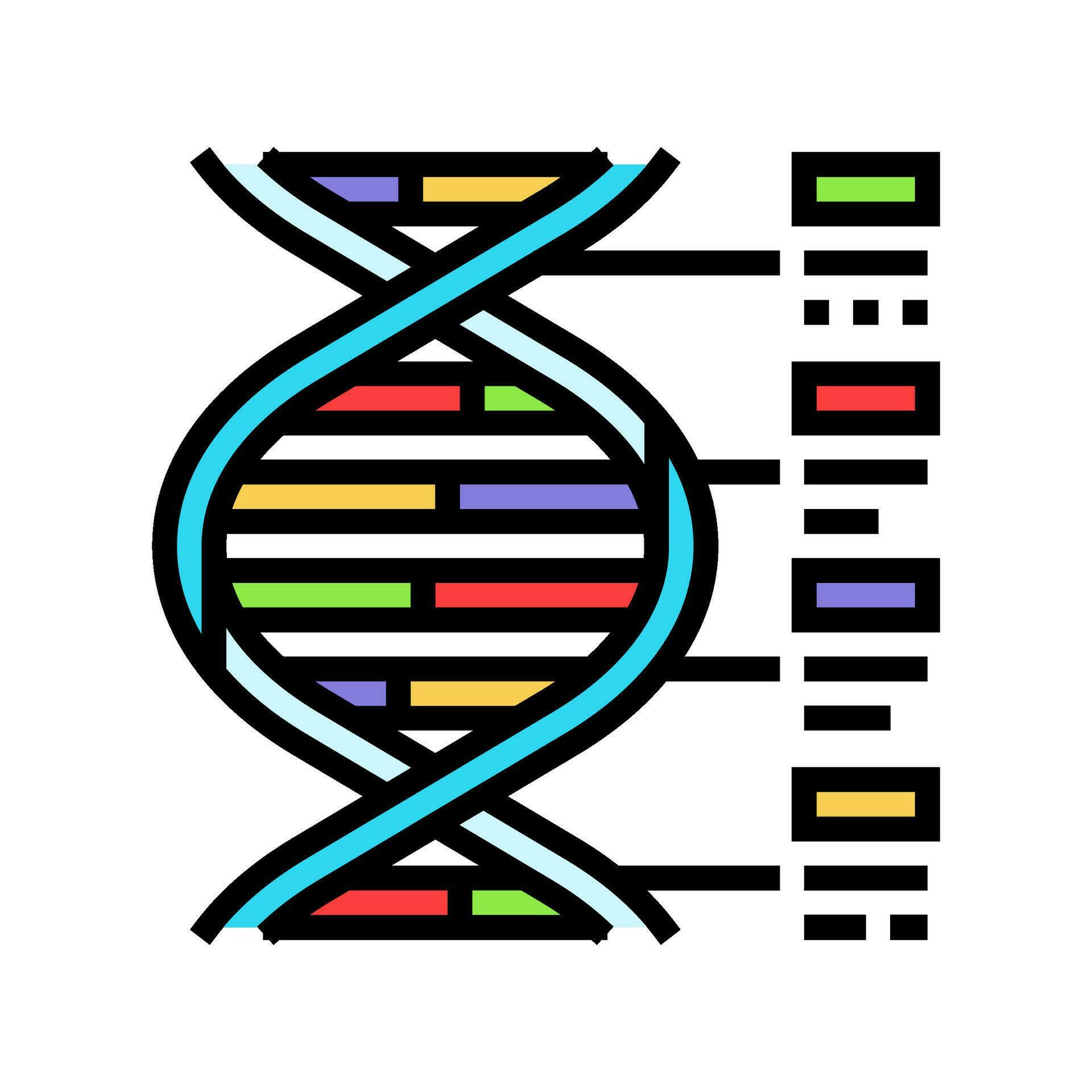 Biological Code Cryptogenetics Color Icon Vector Illustration 36929842