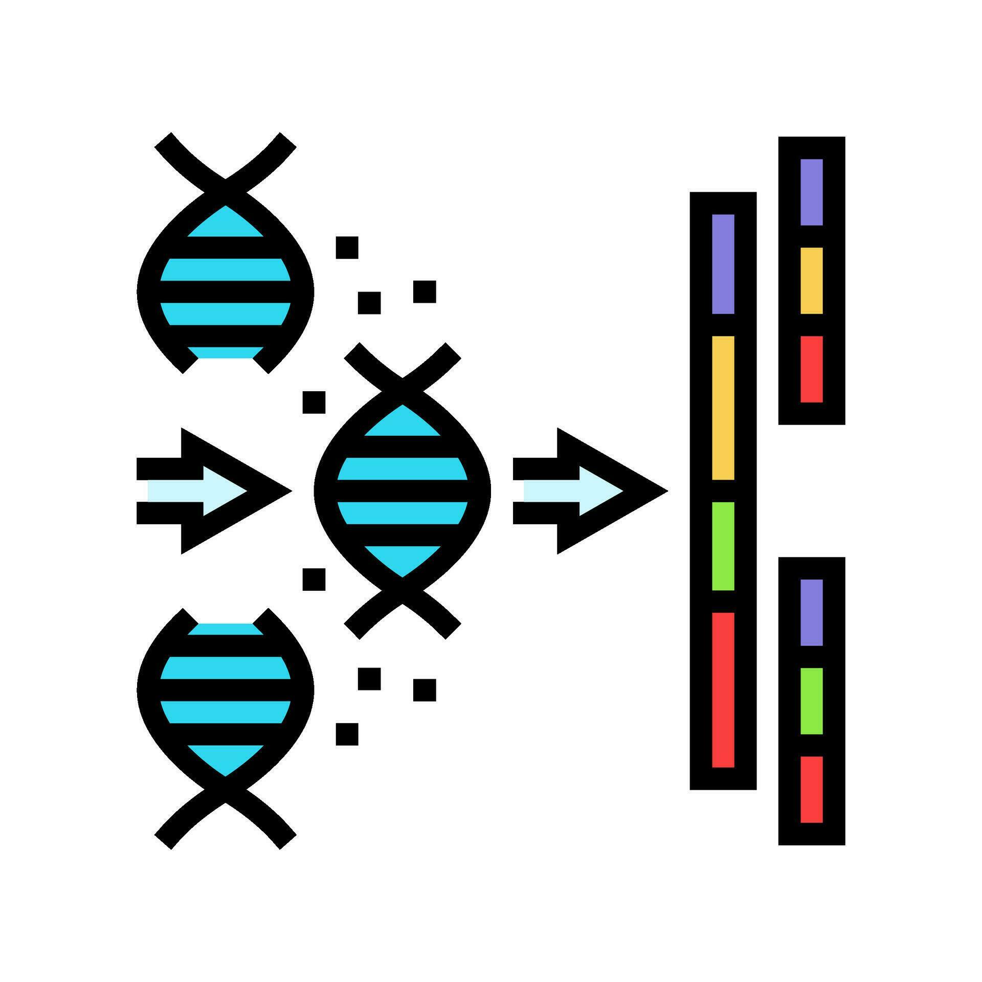 Gene Splicing Cryptogenetics Color Icon Vector Illustration 36930266