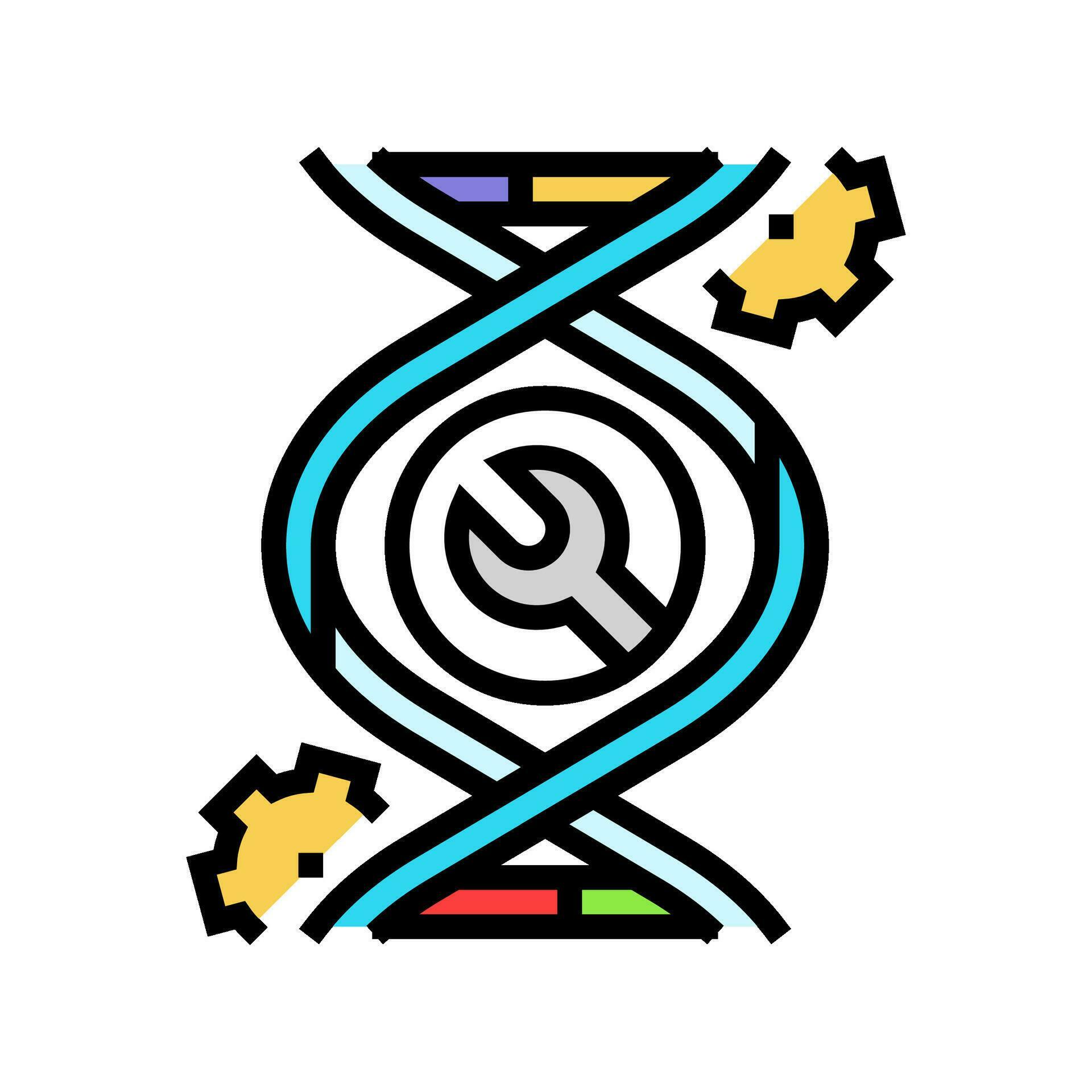 Genetic Engineering Cryptogenetics Color Icon Vector Illustration
