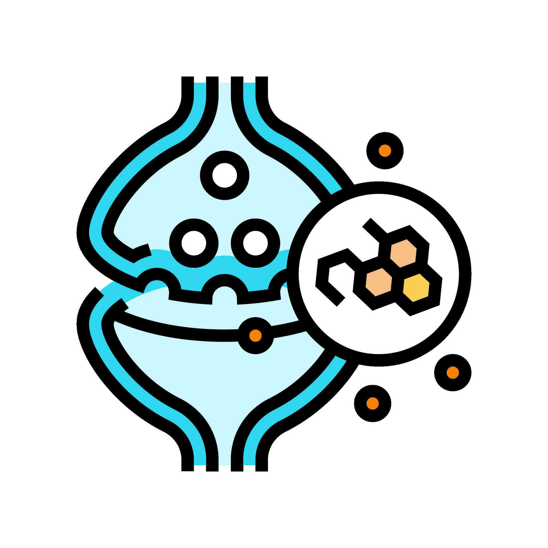 neurotransmitters neuroscience neurology color icon vector illustration ... neurotransmitters neuroscience neurology color icon vector illustration ...