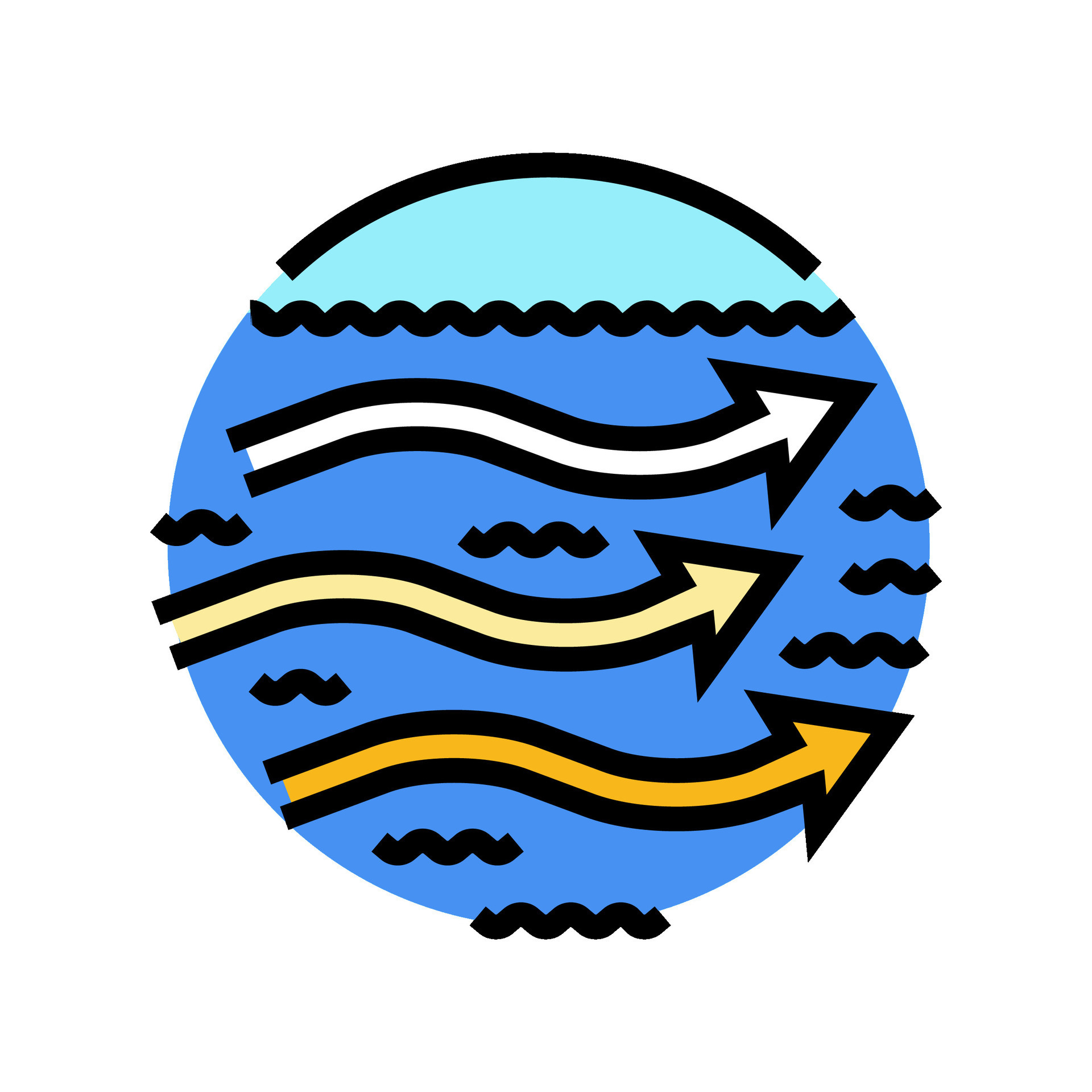 currents tidal power color icon vector illustration 36930648 Vector Art ...