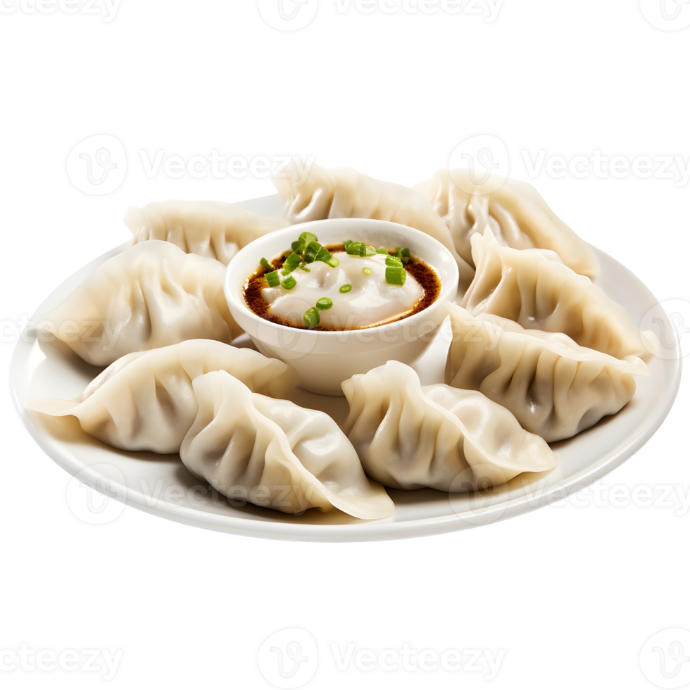 AI generated Close up photography of dumpling isolated, ai generative ...