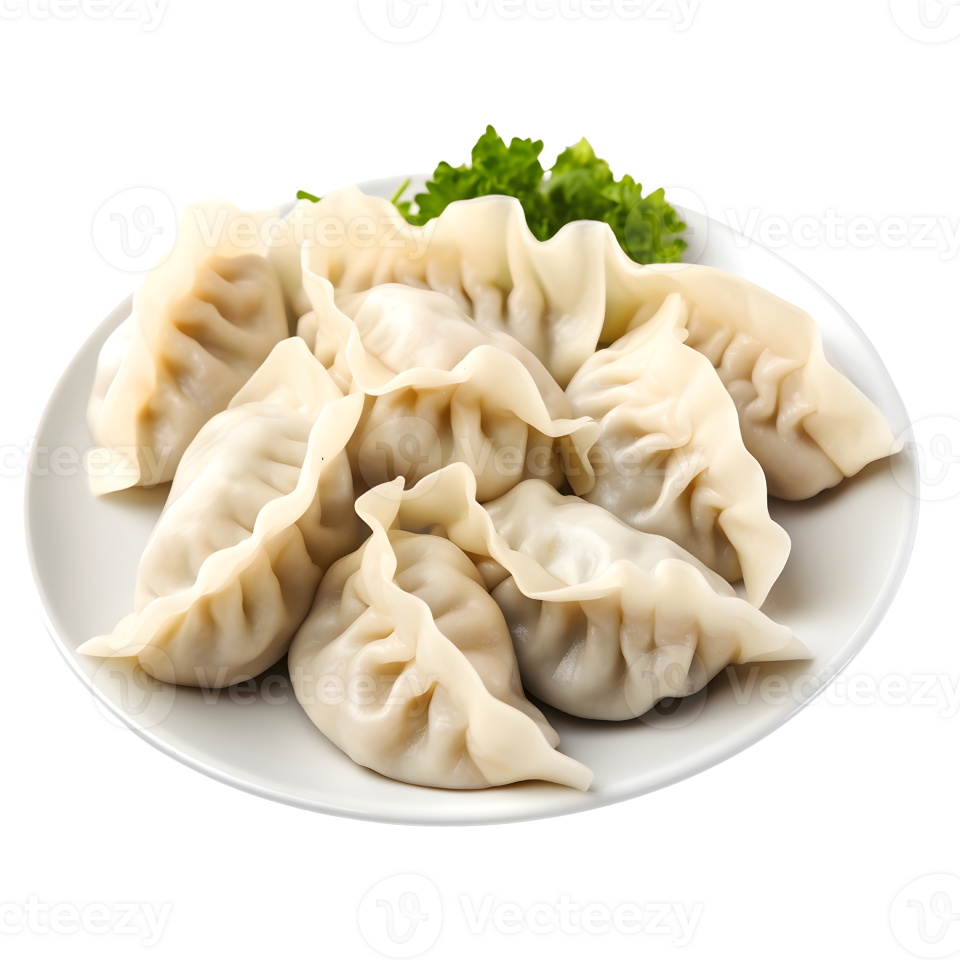 AI generated Close up photography of dumpling isolated, ai generative ...