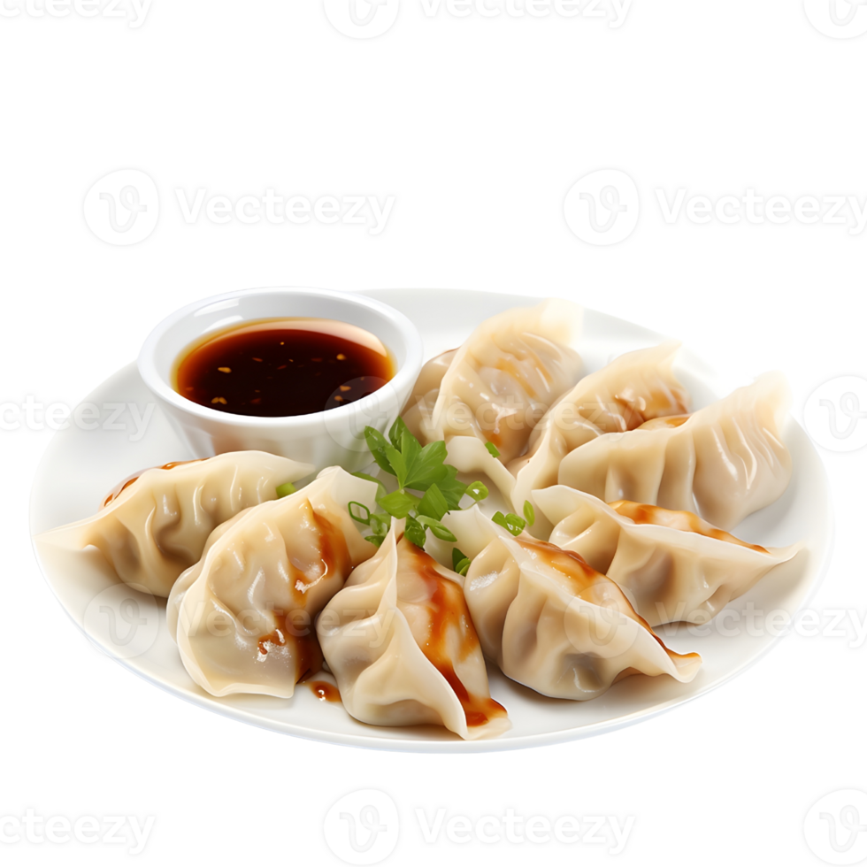 AI generated Close up photography of dumpling isolated, ai generative ...