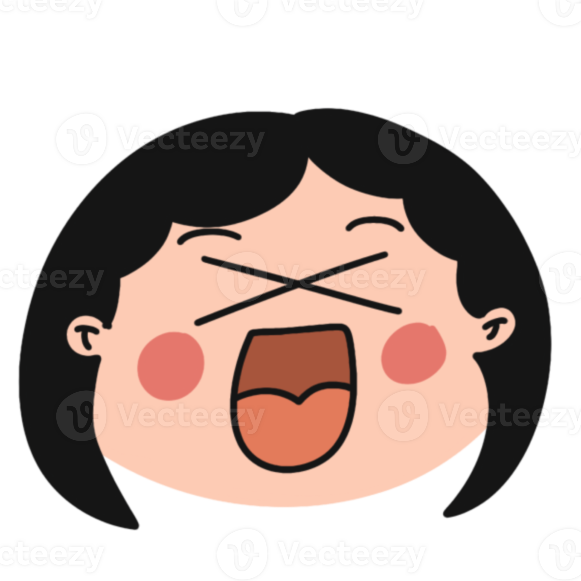 Laugh face expression 36951934 PNG