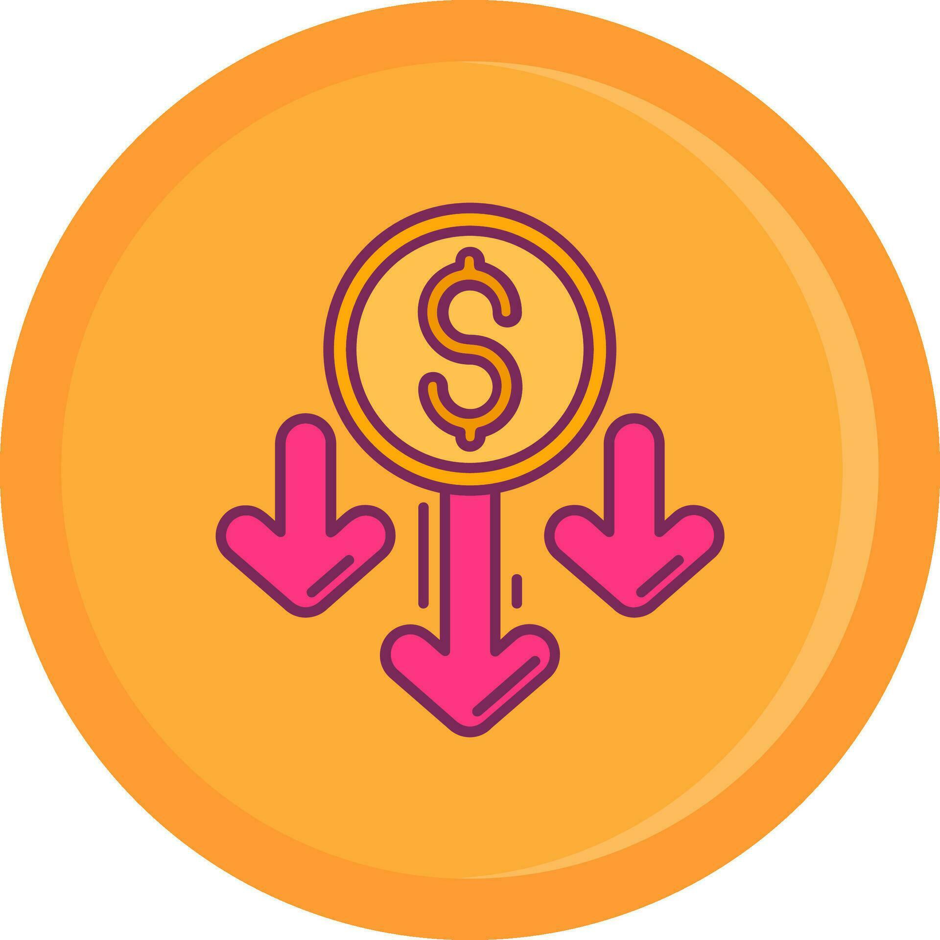 Decrease Line Filled Icon 36955866 Vector Art at Vecteezy